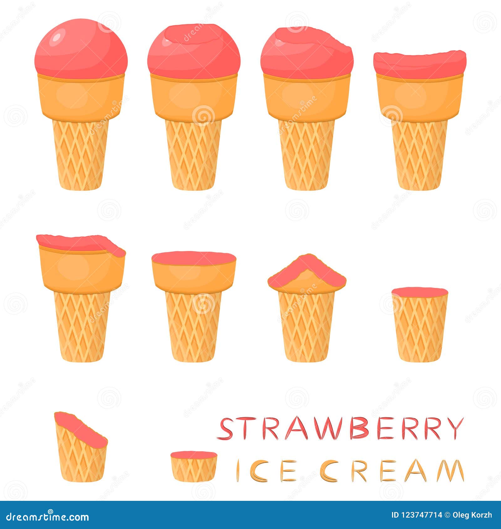 Ejemplo Del Vector Para El Helado Natural Ilustración del Vector ...