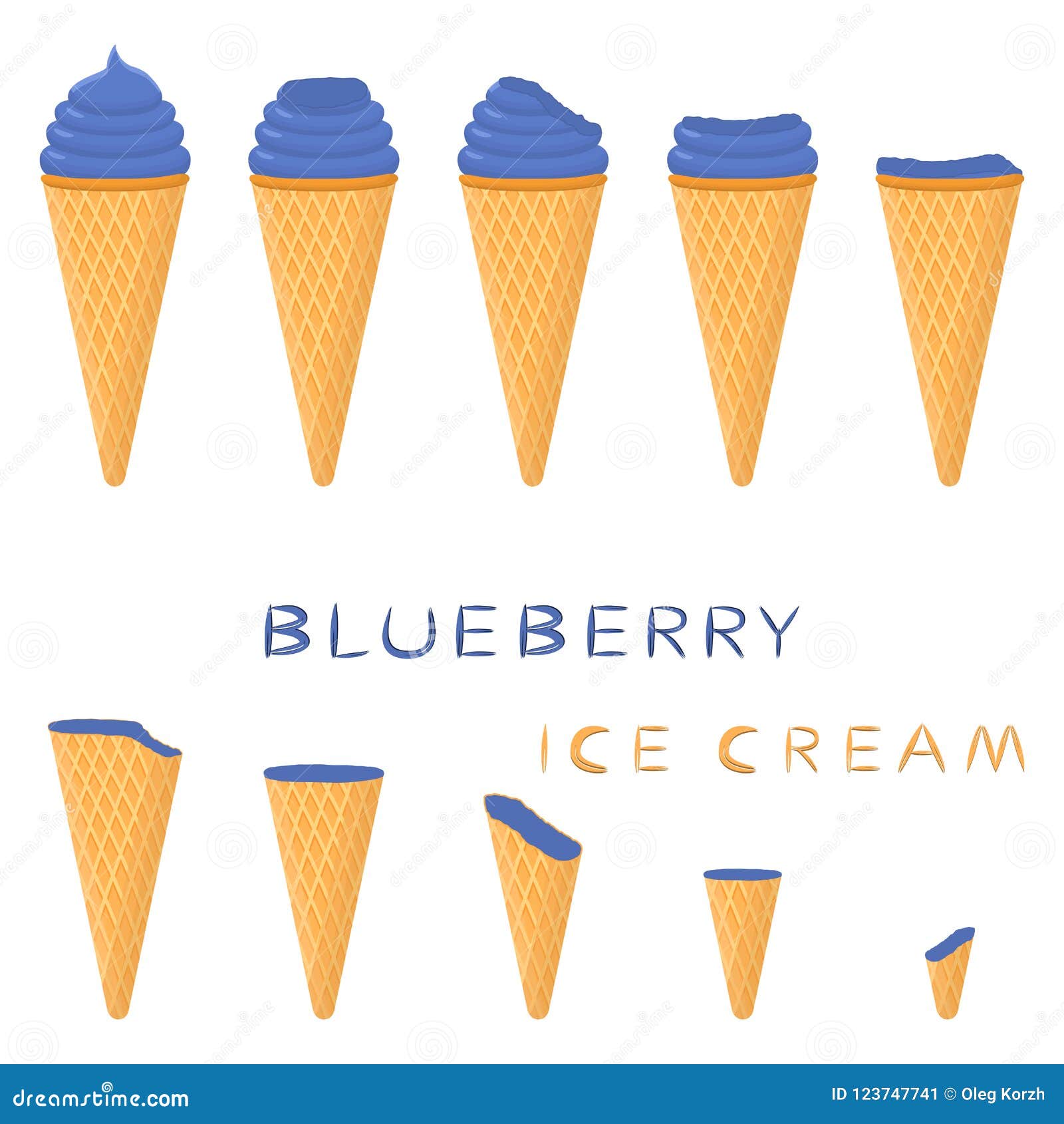 Ejemplo Del Vector Para El Helado Natural Ilustración del Vector ...