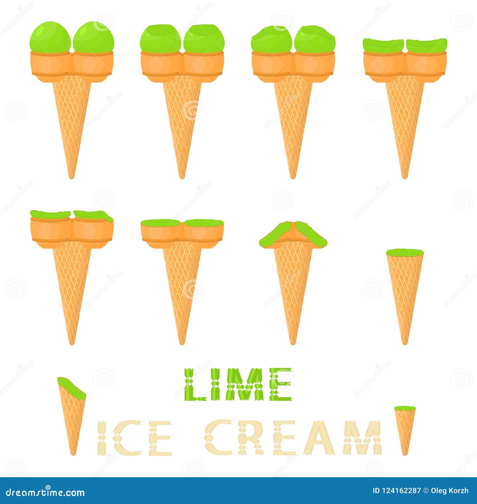 Ejemplo Del Vector Para El Helado Natural Ilustración del Vector ...