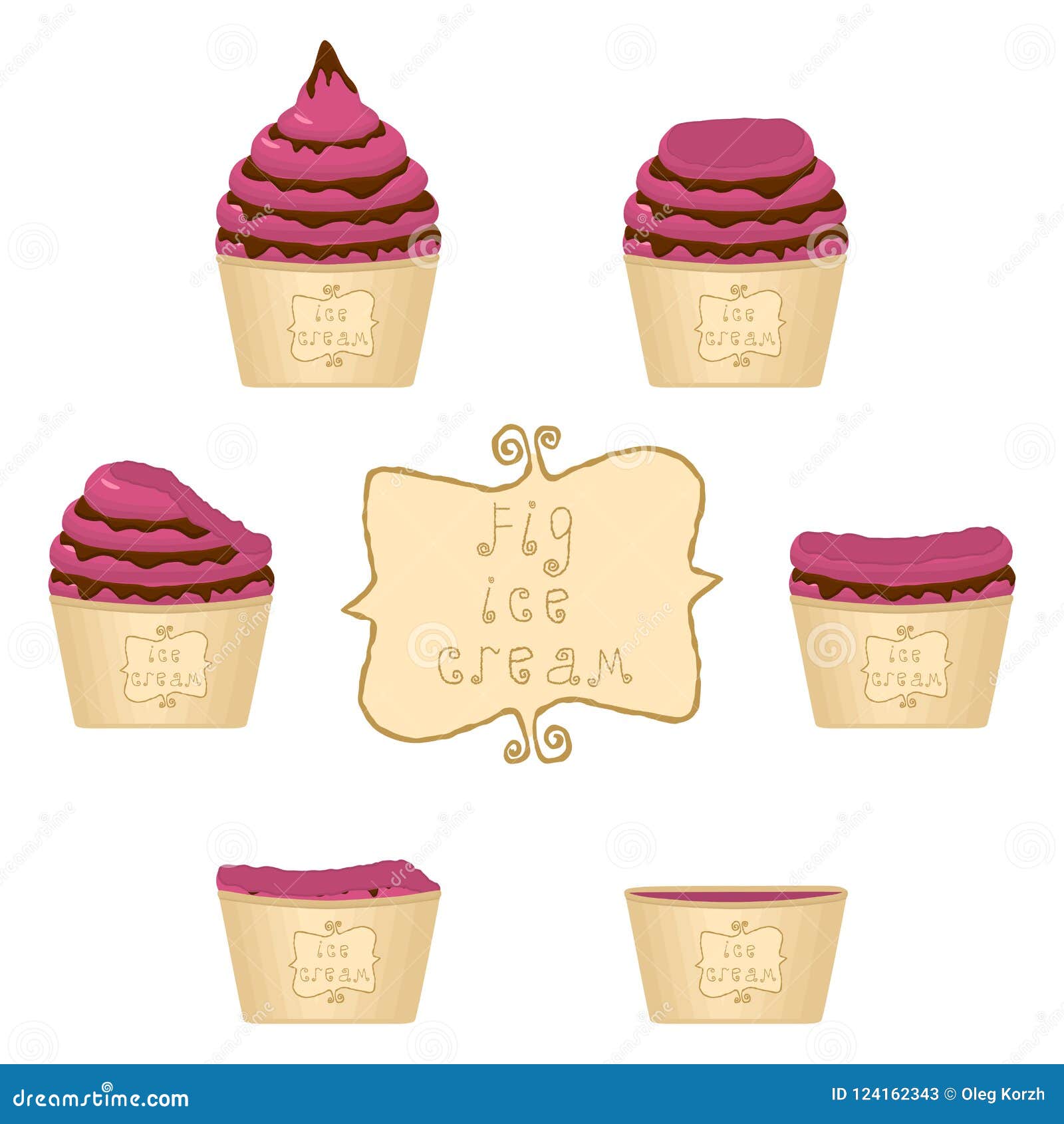 Ejemplo Del Vector Para El Helado Natural Ilustración del Vector ...