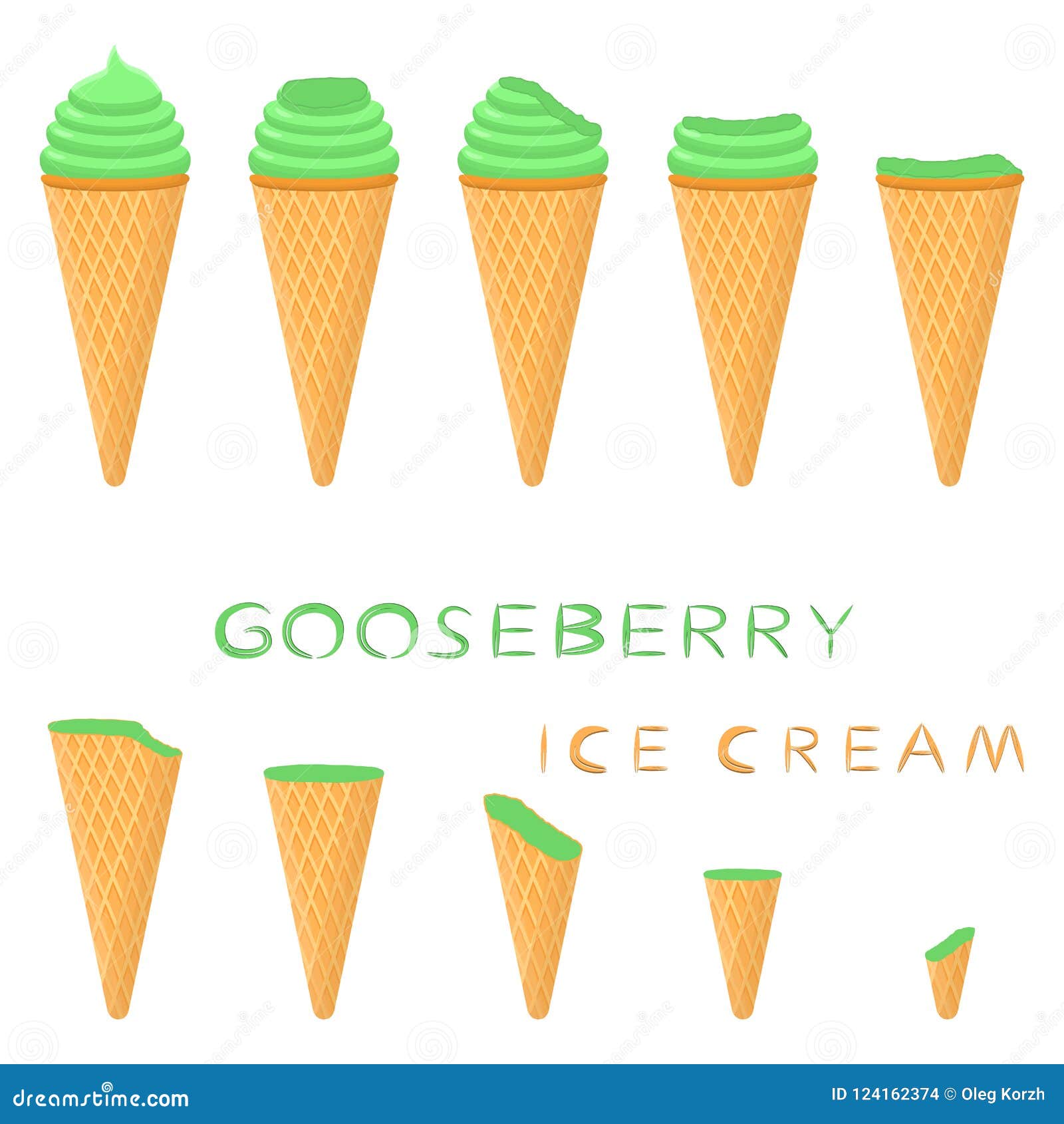 Ejemplo Del Vector Para El Helado Natural Ilustración del Vector ...