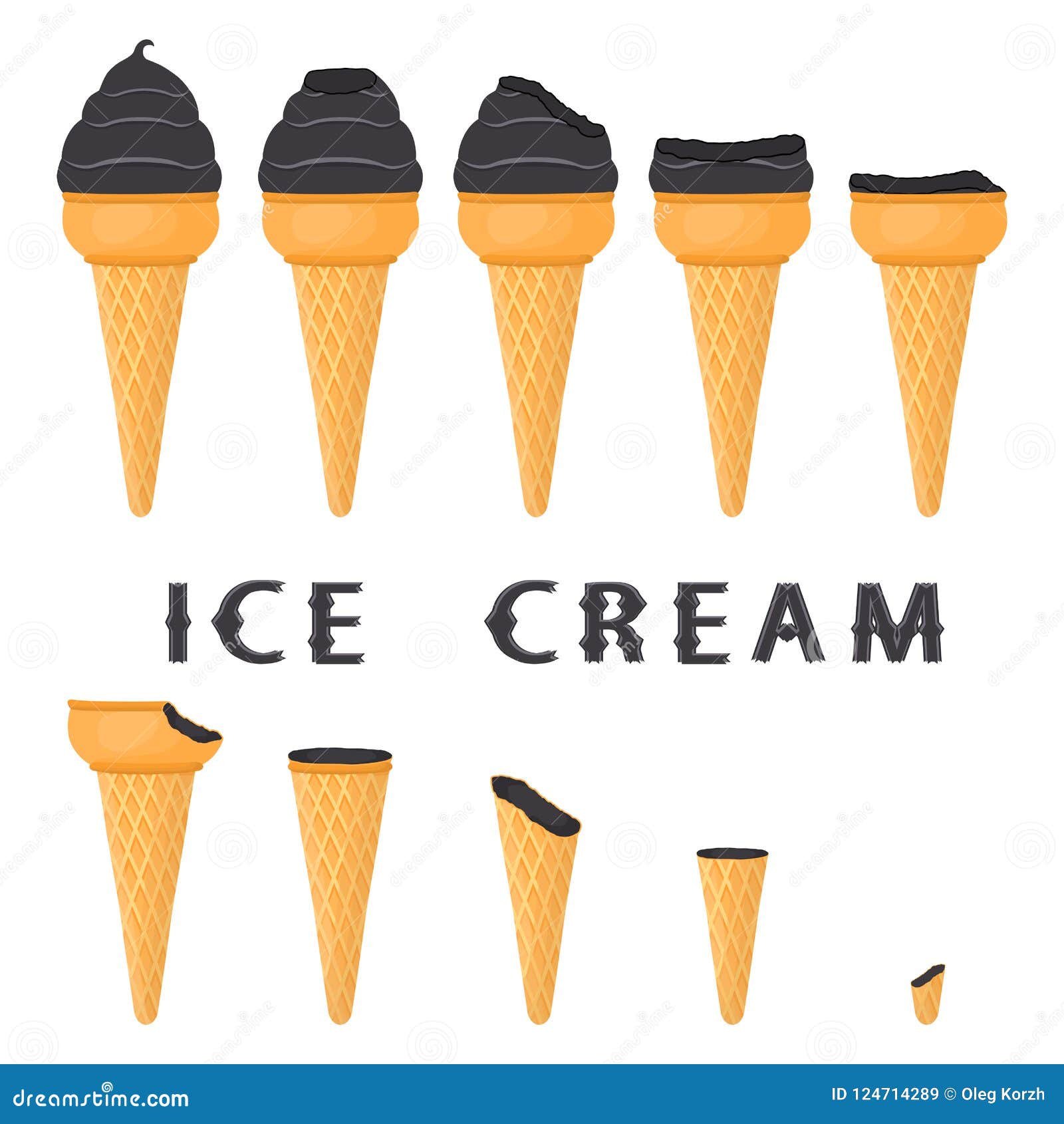 Ejemplo Del Vector Para El Helado Natural Ilustración del Vector ...