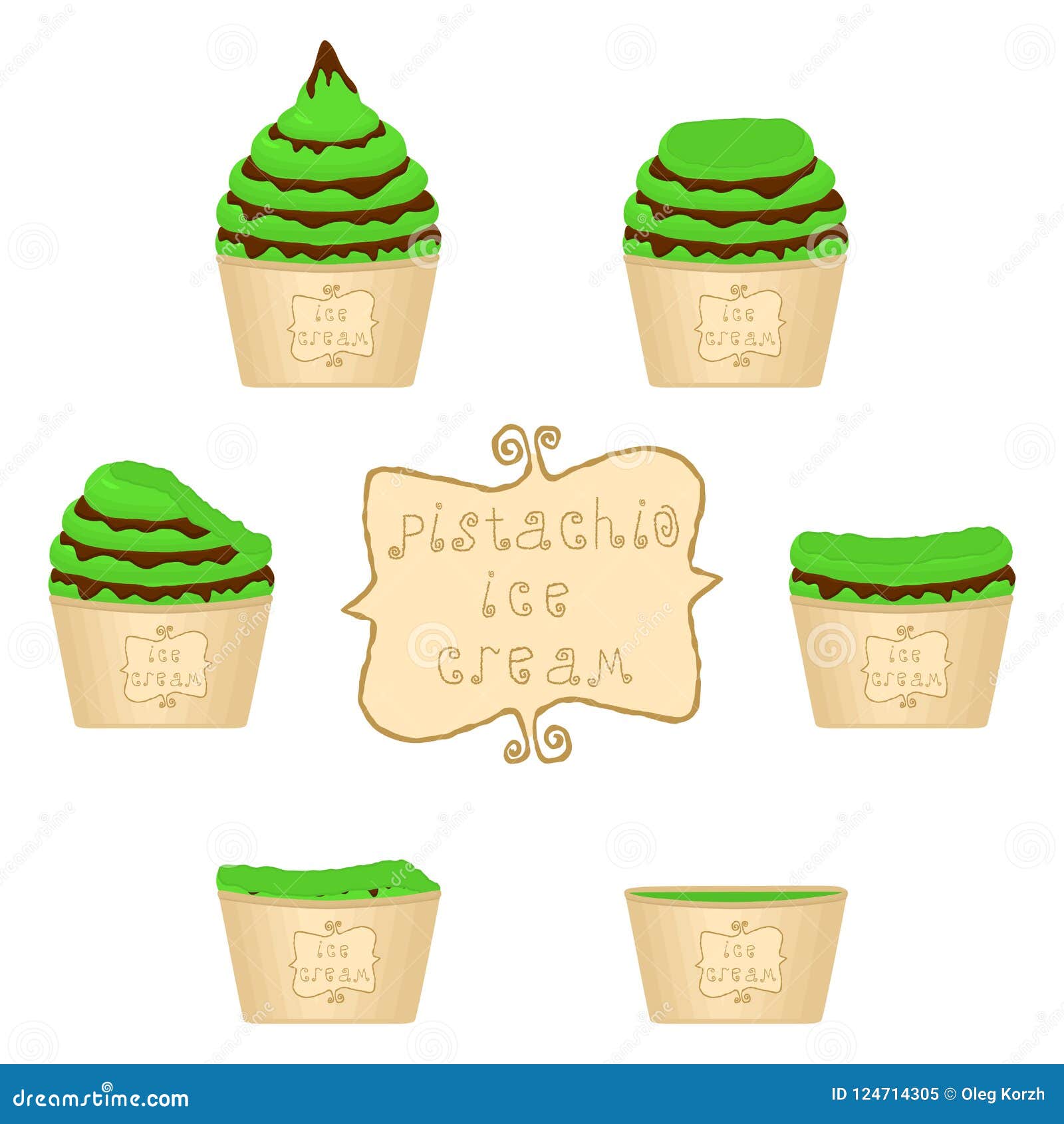 Ejemplo Del Vector Para El Helado Natural Ilustración del Vector ...