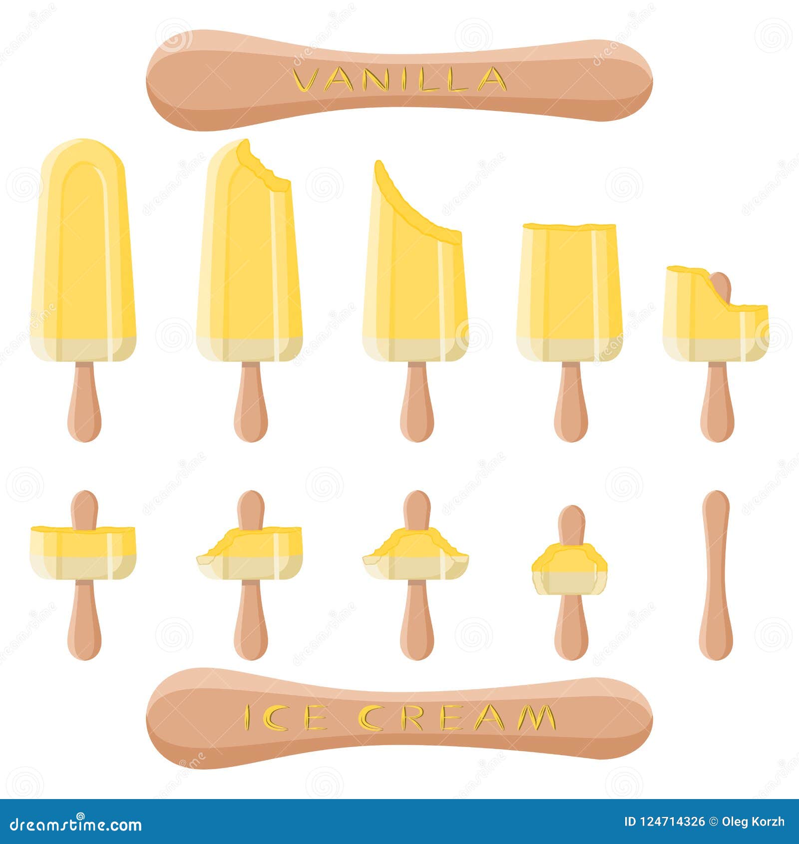 Ejemplo Del Vector Para El Helado Natural Ilustración del Vector ...