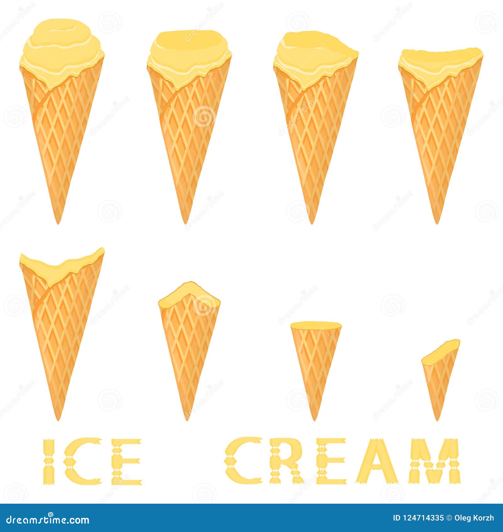 Ejemplo Del Vector Para El Helado Natural Ilustración del Vector ...