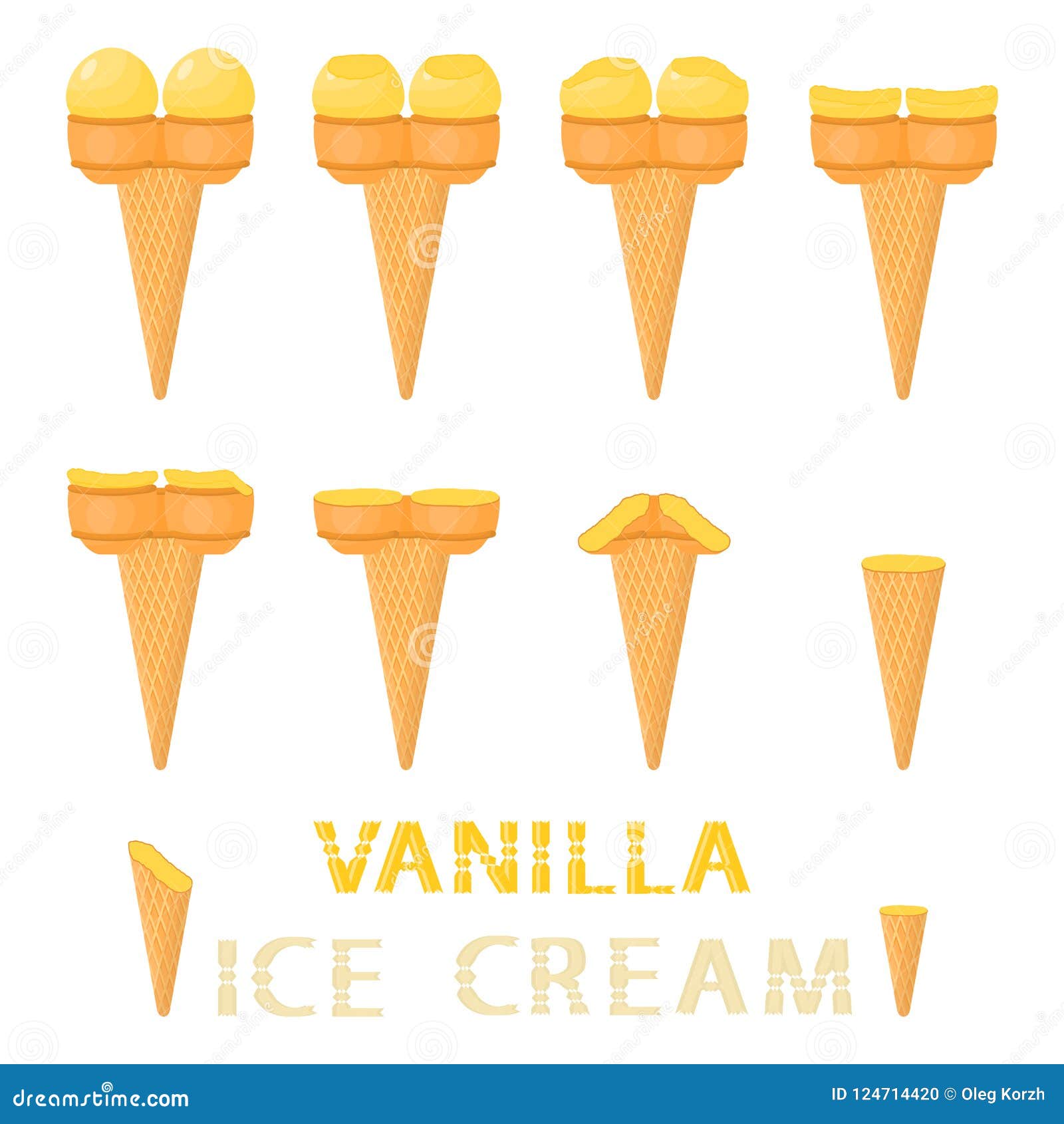 Ejemplo Del Vector Para El Helado Natural Ilustración del Vector ...