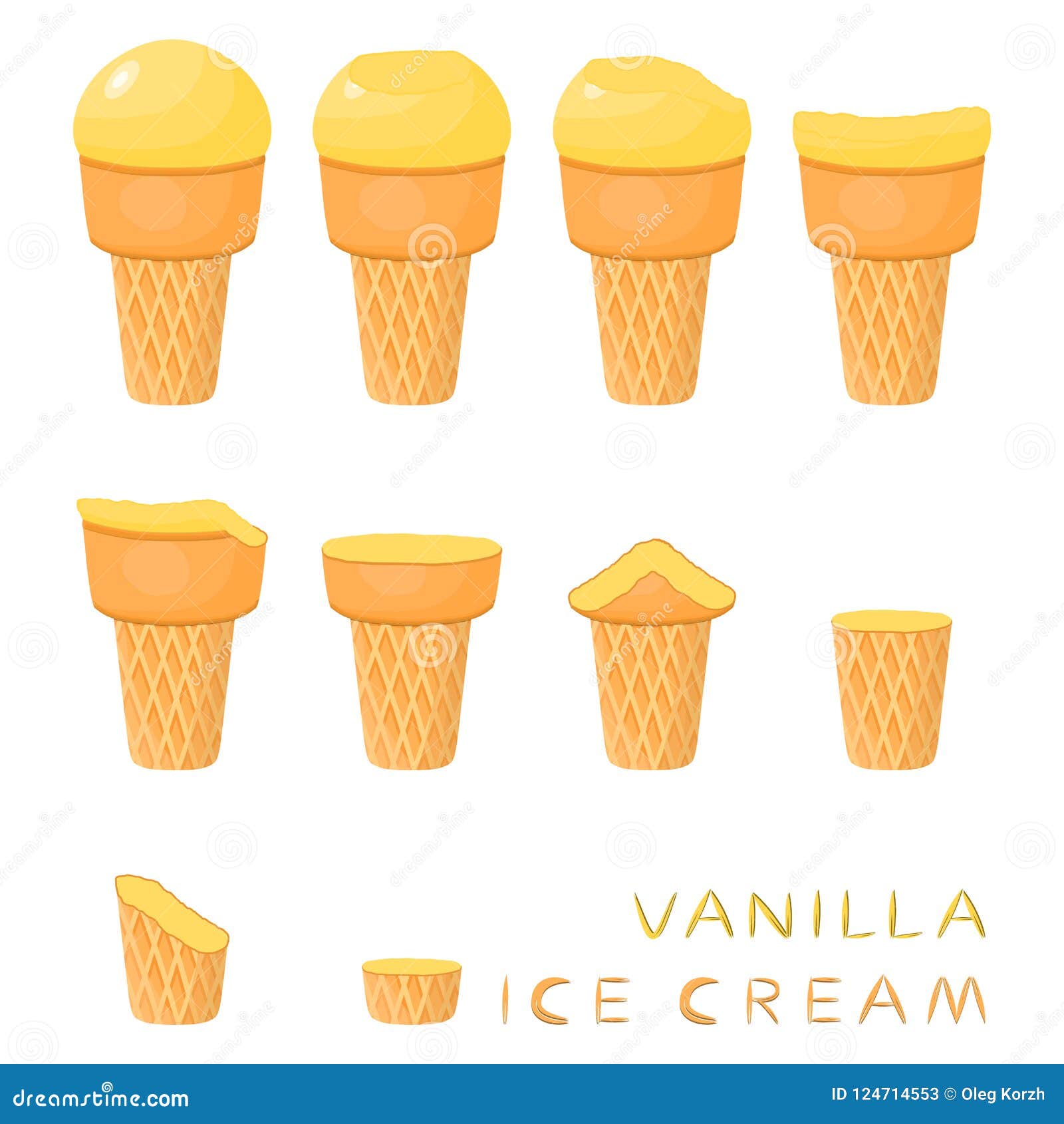 Ejemplo Del Vector Para El Helado Natural Ilustración del Vector ...