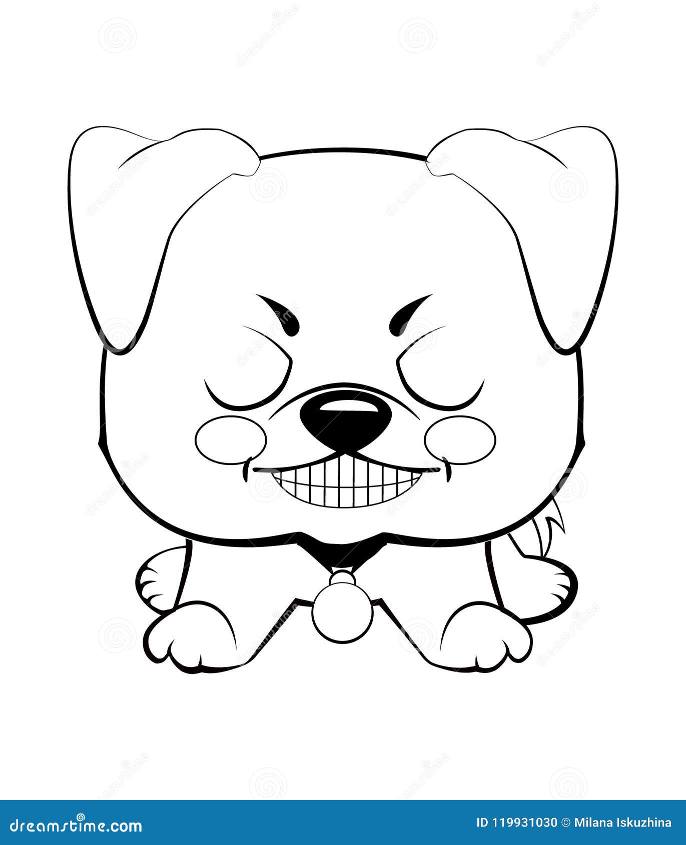 Ejemplo Del Vector Del Perrito Enojado Ilustración del Vector ...