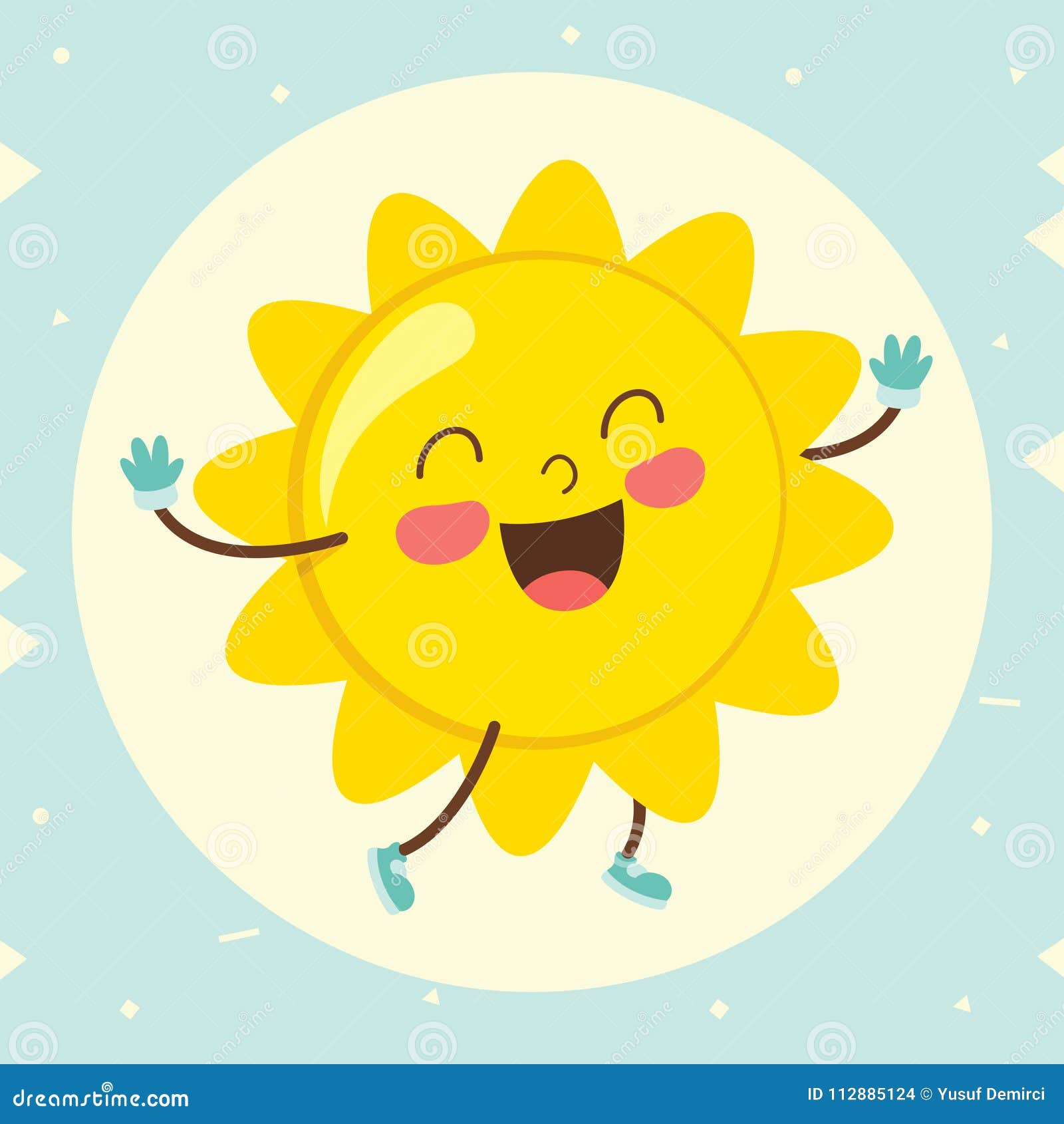 Ejemplo Del Vector Del Sol De La Historieta Ilustración del Vector ...