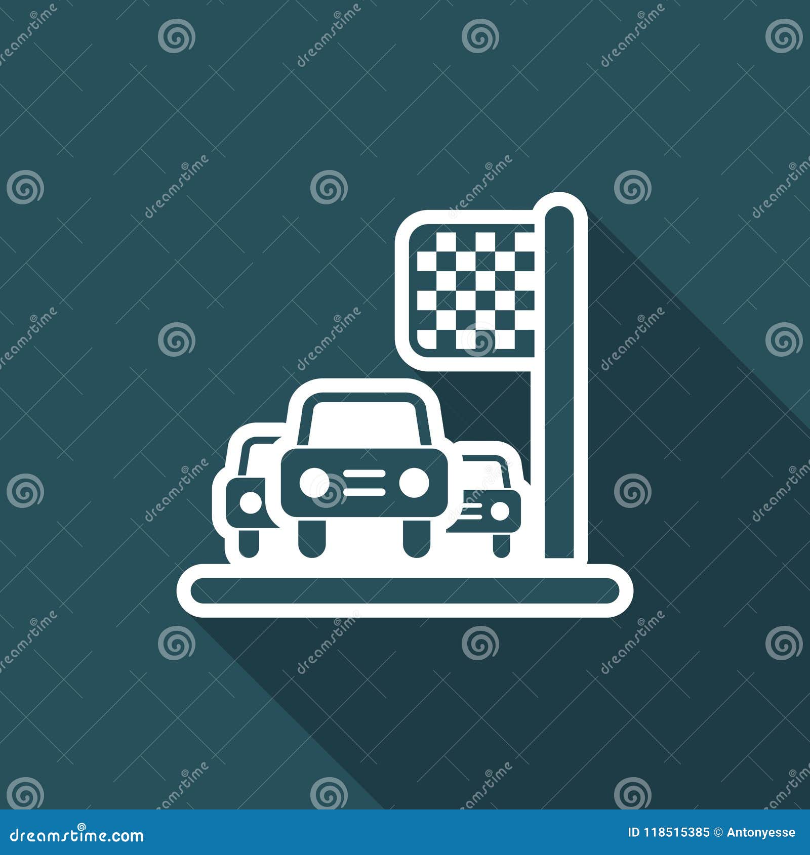 Ejemplo Del Vector Del Solo Icono Aislado De La Raza Ilustración del ...