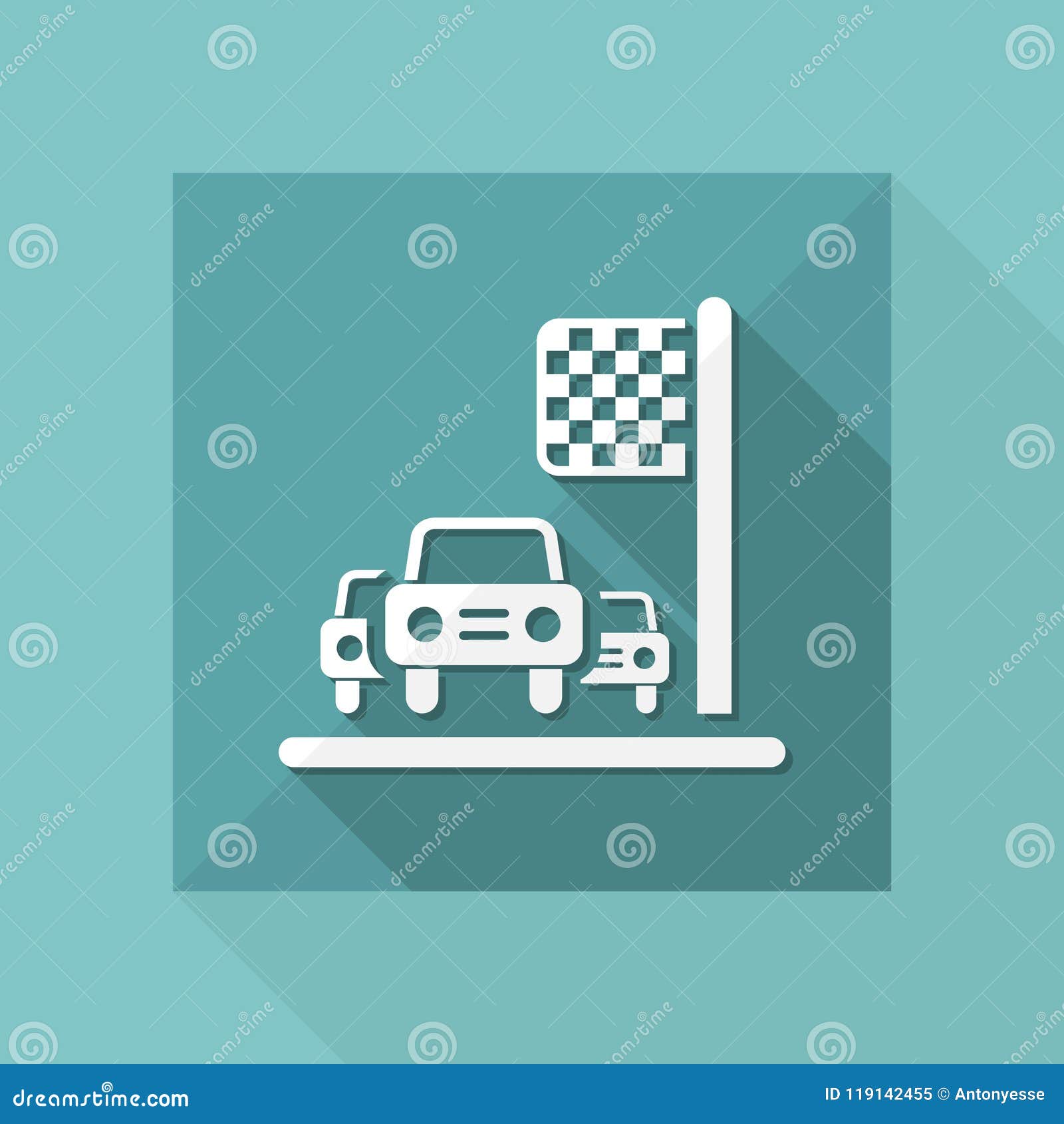 Ejemplo Del Vector Del Solo Icono Aislado De La Raza Ilustración del ...