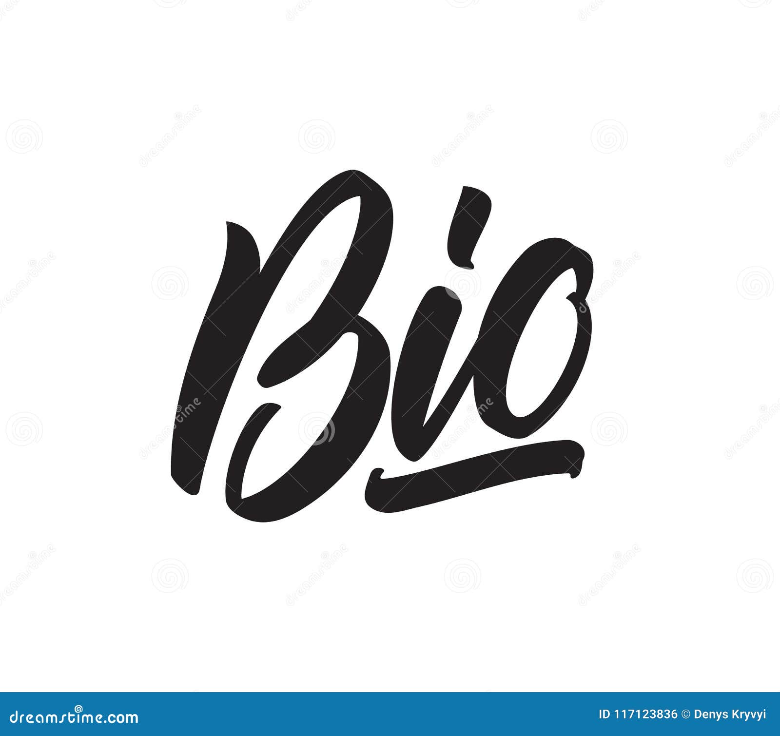 Ejemplo Del Vector: Tipo Manuscrito Letras De Bio Ilustración del ...
