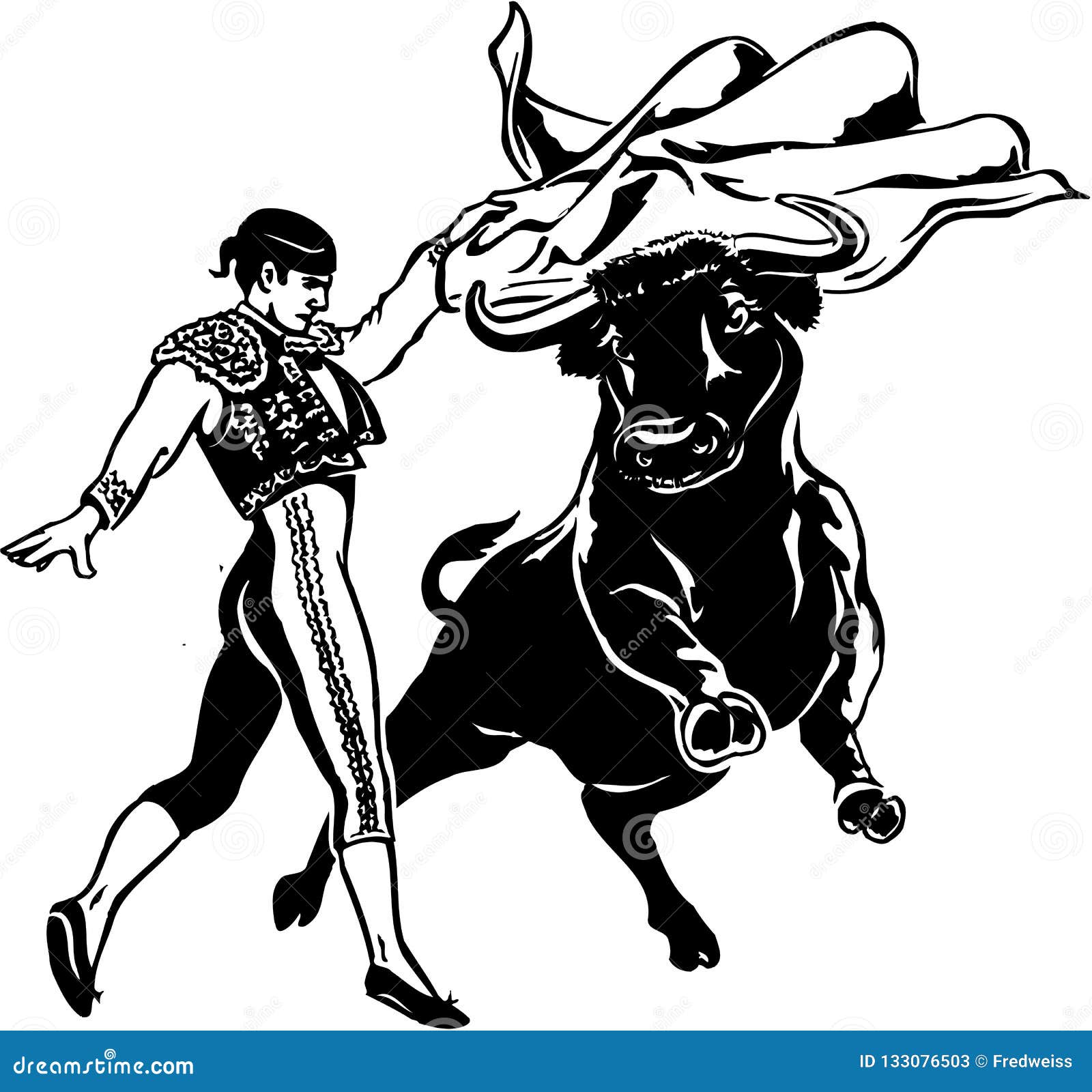 Ejemplo Del Vector Del Torero Ilustración del Vector - Ilustración de ...