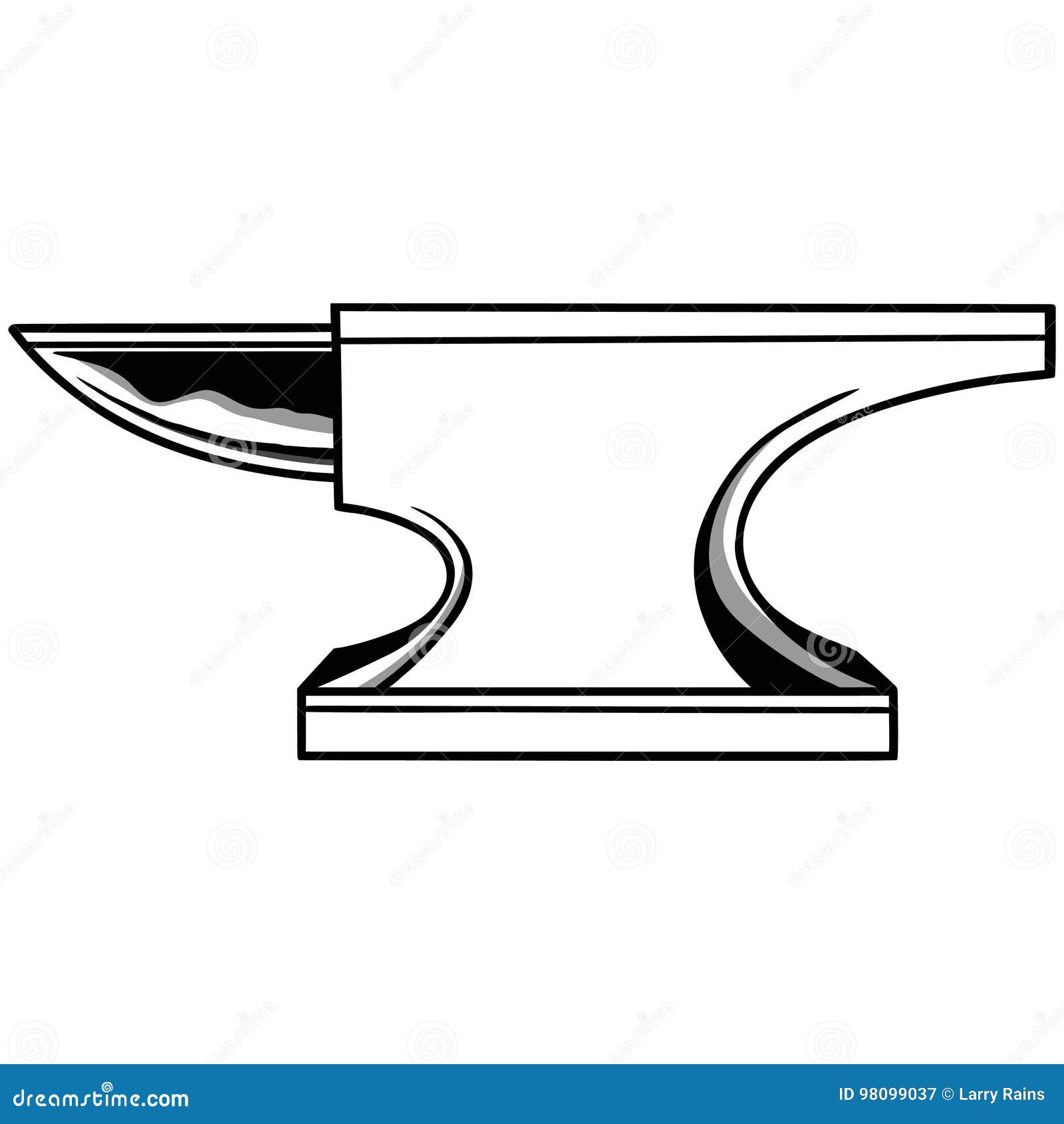 Ejemplo del yunque ilustración del vector. Ilustración de pesos - 98099037