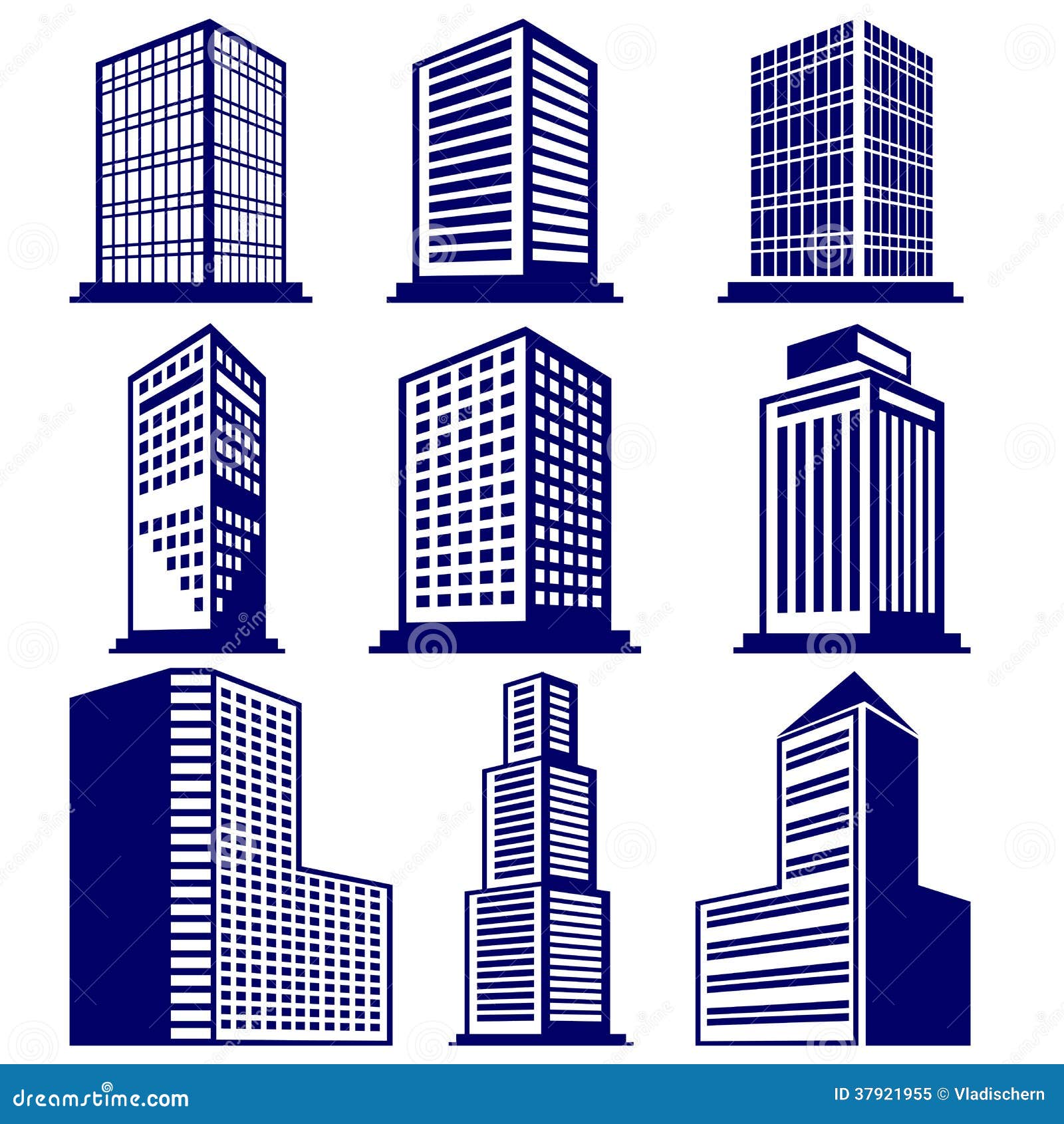 Ejemplo Determinado Del Vector Del Icono Abstracto De Los Edificios ...