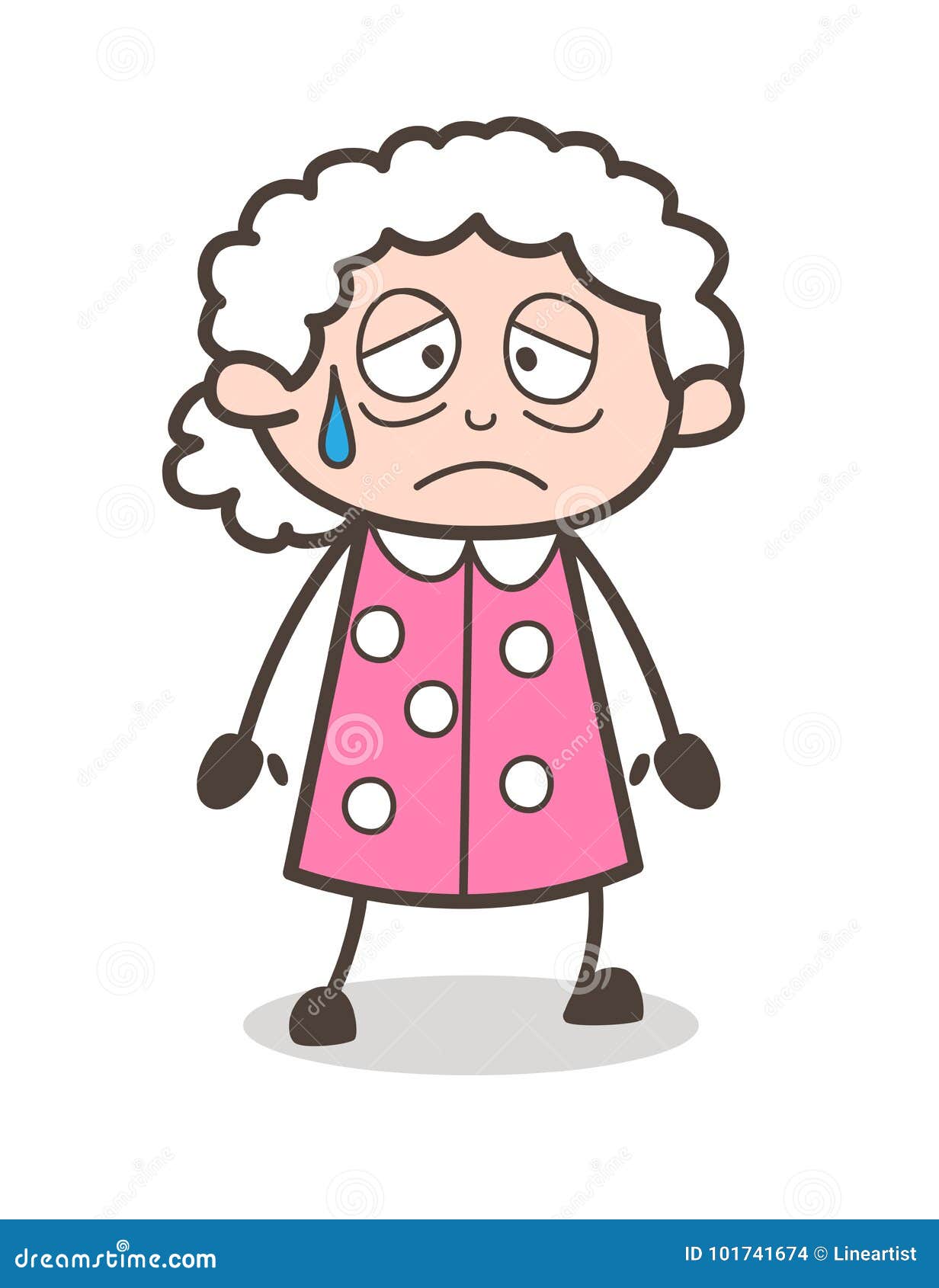 Ejemplo Emocional De Face Expression Vector De La Señora Mayor De La ...