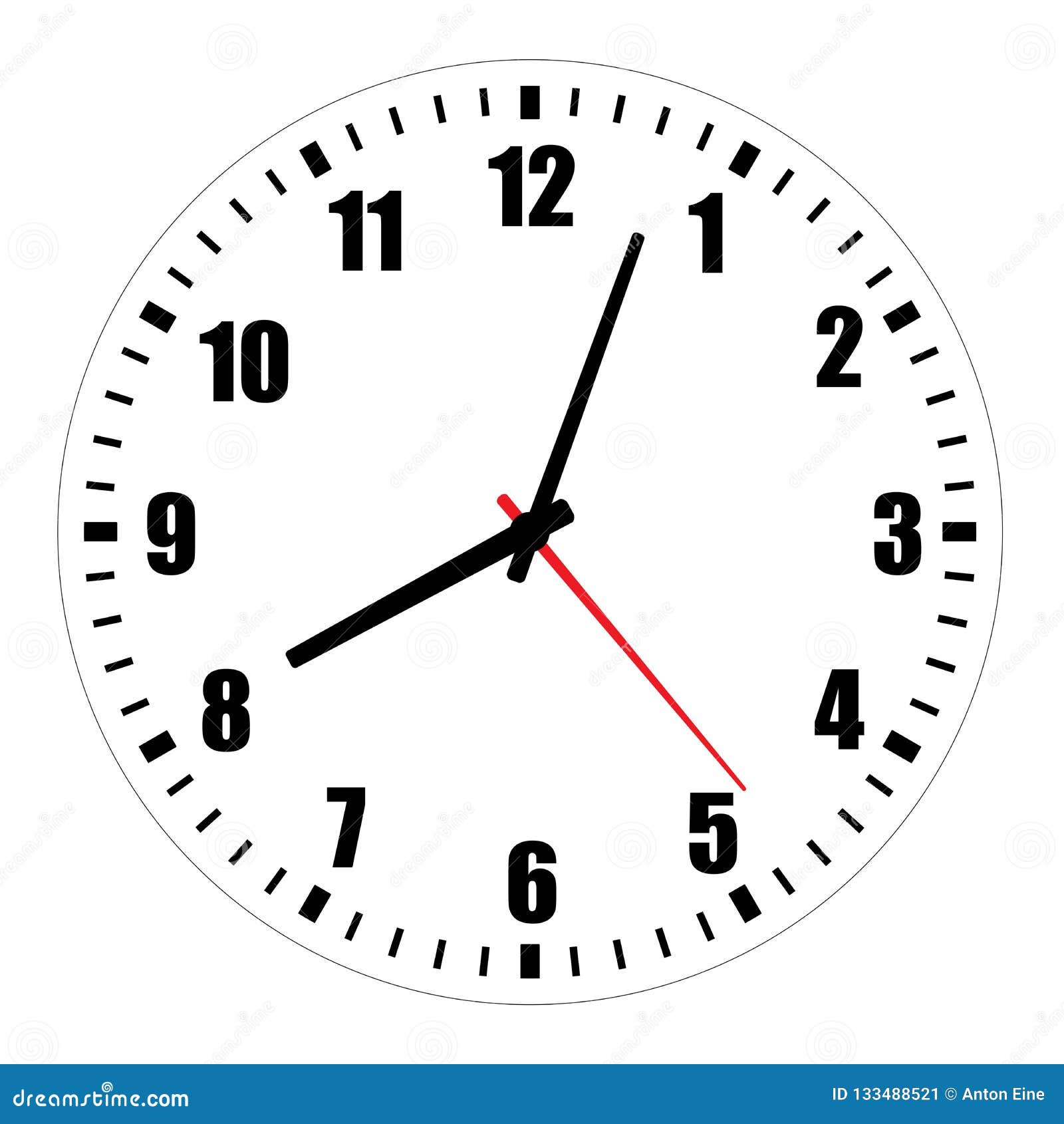 Ejemplo En Blanco De La Cara De Reloj En Blanco Ilustración del Vector ...