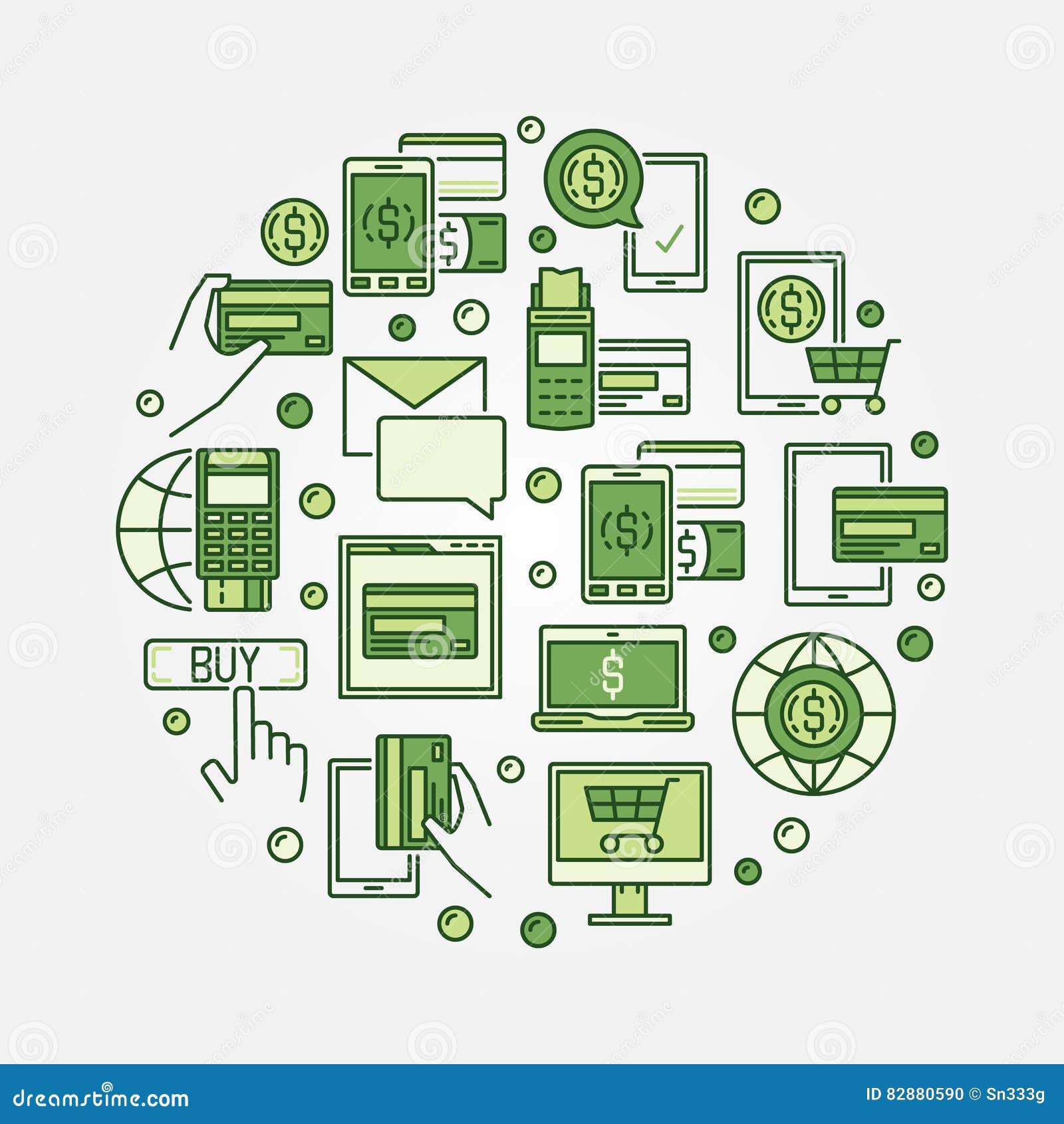 Ejemplo En Línea Del Pago Del Vector Ilustración del Vector ...