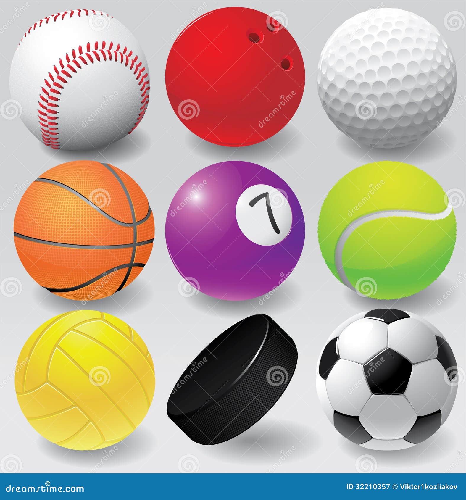 Ejemplo EPS 8 Del Vector De Las Bolas Del Deporte Ilustración del ...