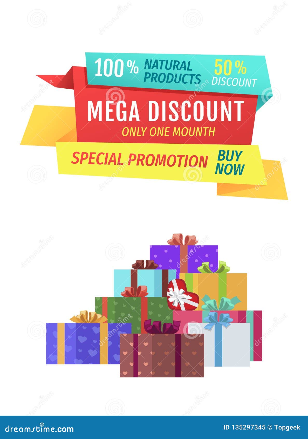 Ejemplo Especial Del Vector Del Promo Del Descuento Mega Ilustración ...