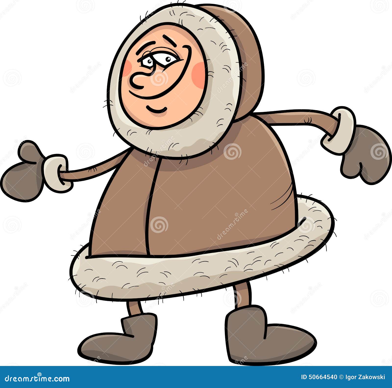 Ejemplo Esquimal De La Historieta Ilustración del Vector - Ilustración ...