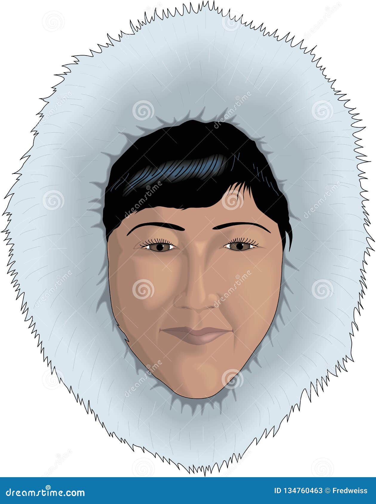 Ejemplo Esquimal Del Vector De La Mujer Ilustración del Vector ...