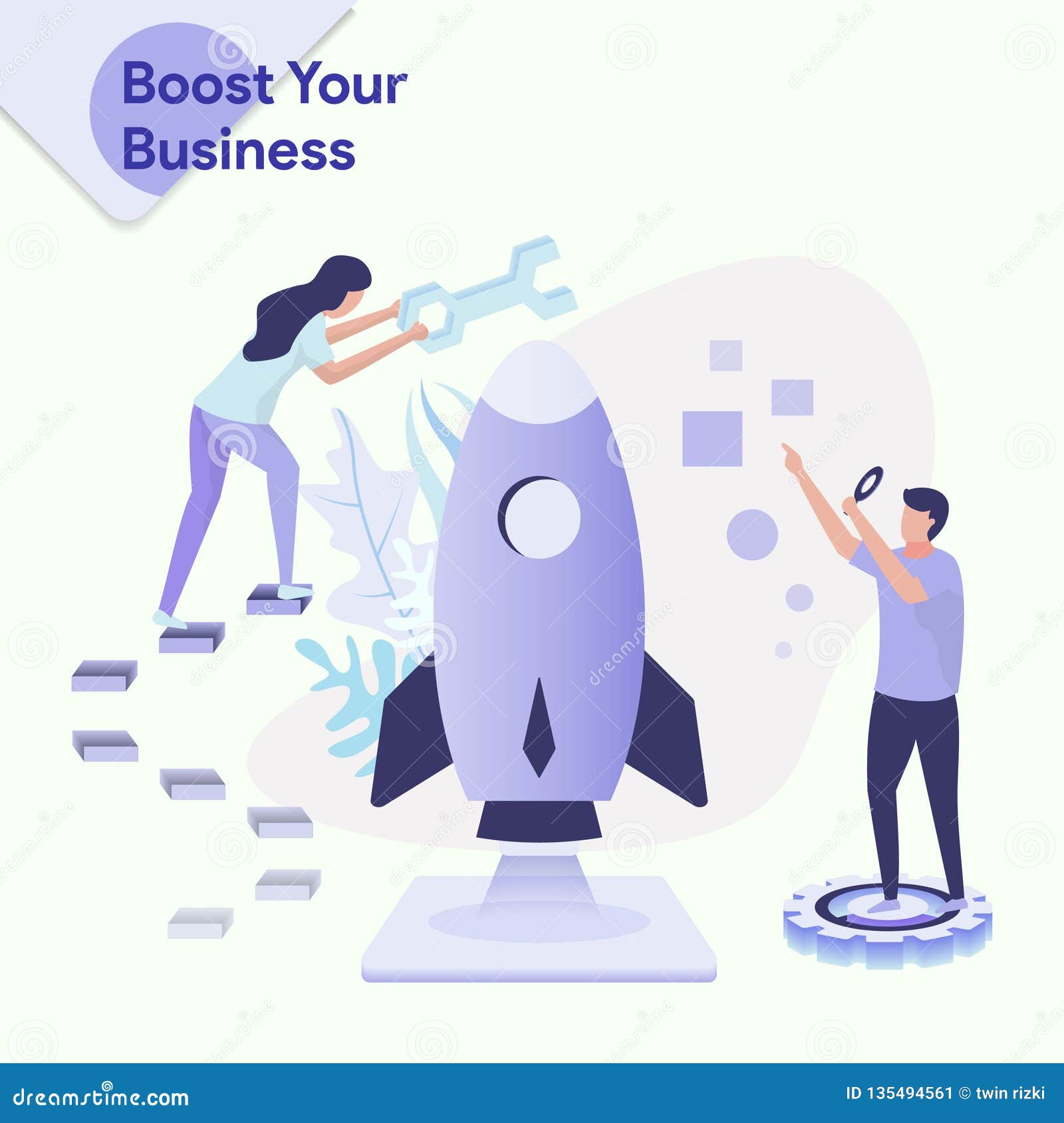 Ejemplo Impulsar Su Negocio Ilustración del Vector - Ilustración de ...