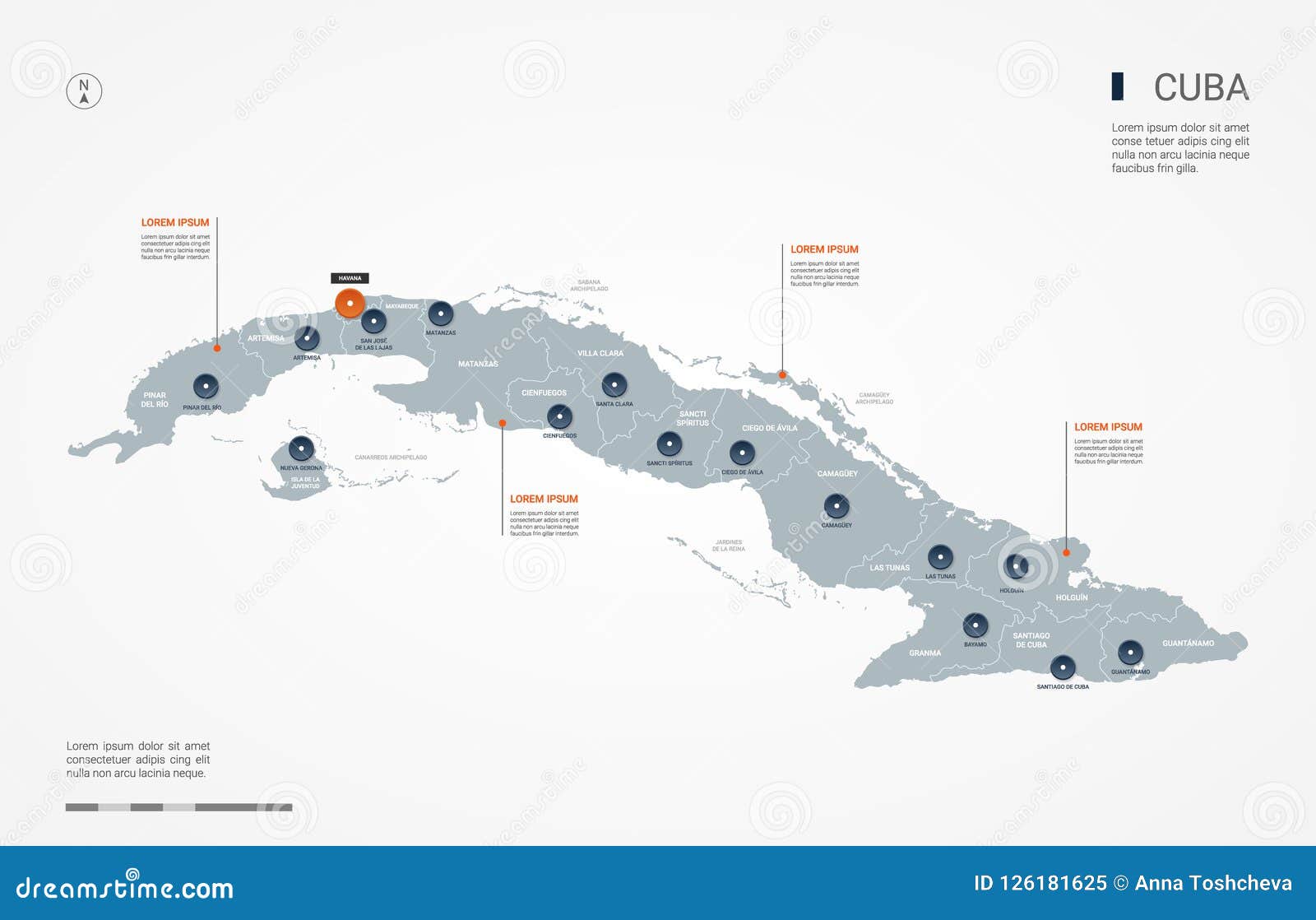 Ejemplo Infographic Del Vector Del Mapa De Cuba Ilustración del Vector ...