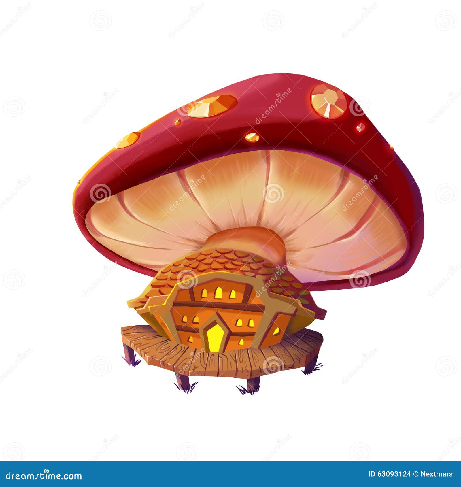 Ejemplo: La Casa De La Seta Stock de ilustración - Ilustración de juego ...