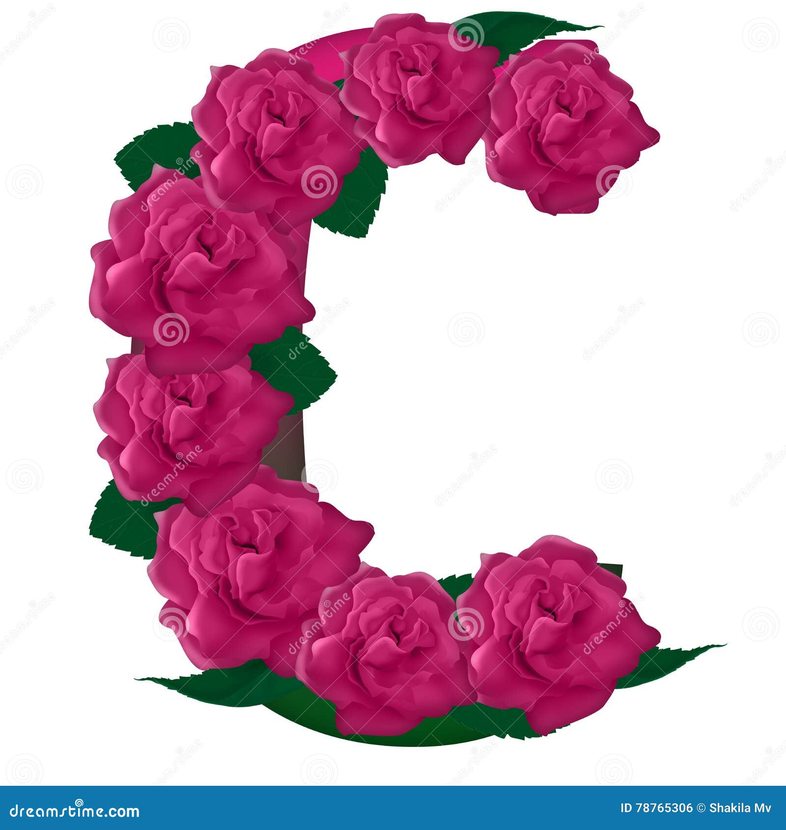 Ejemplo Lindo De La Flor De La Letra C Foto de archivo - Ilustración de ...