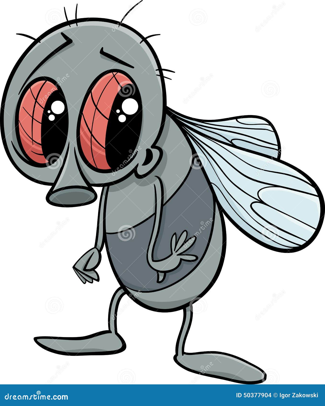 Ejemplo Lindo De La Historieta De La Mosca Ilustración del Vector ...
