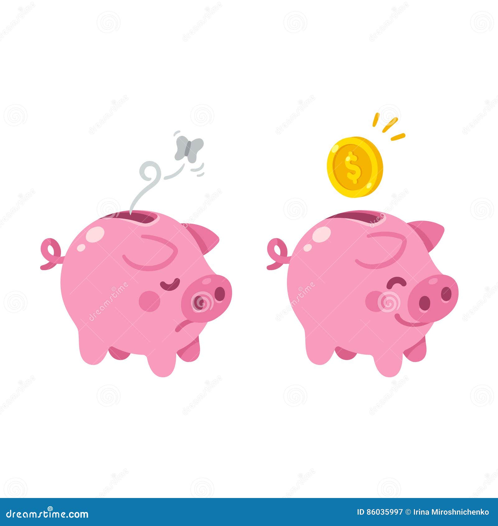 Ejemplo lindo de la hucha ilustración del vector. Ilustración de ...