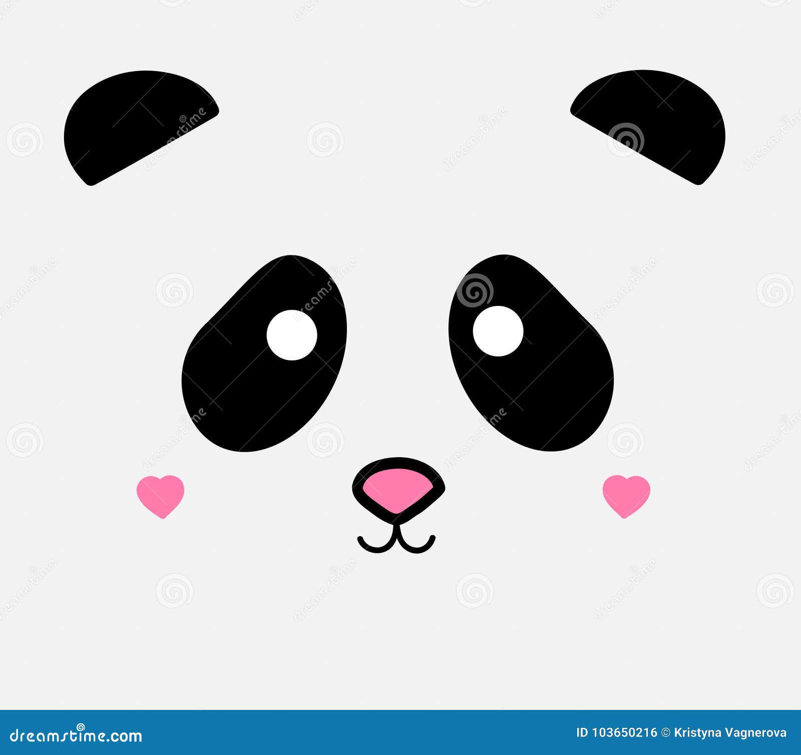 Ejemplo Lindo Del Vector De La Cara De La Panda Ilustración del Vector ...