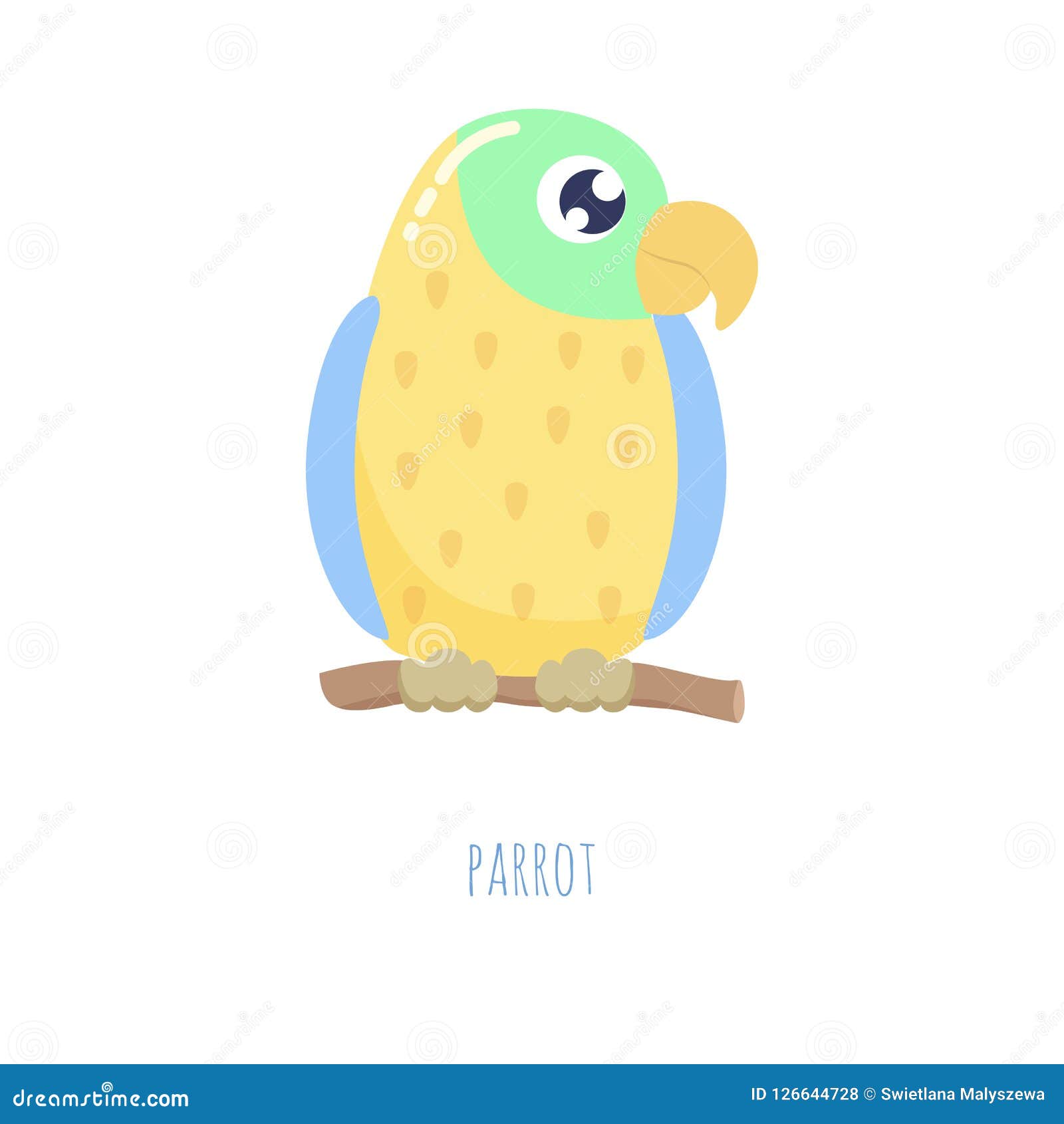 Ejemplo Lindo Del Vector Del Loro Stock de ilustración - Ilustración de ...