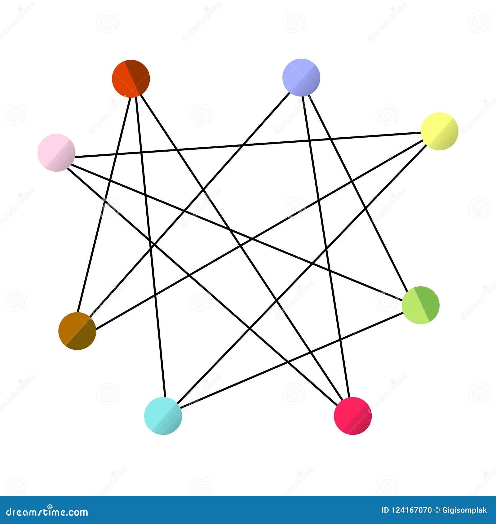 Ejemplo Para Interconectado Algo Ilustración del Vector - Ilustración ...