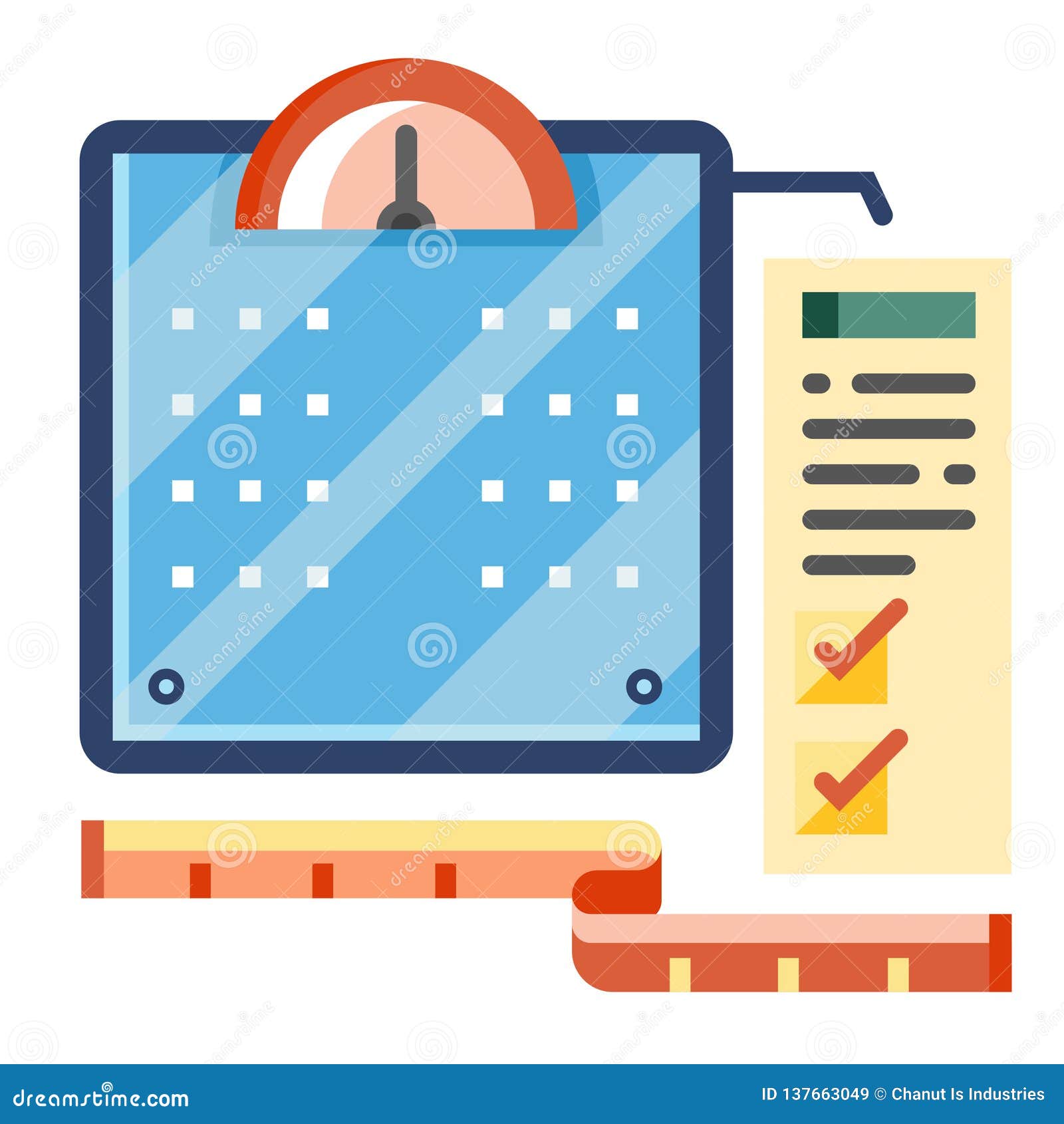 Ejemplo Plano Del Control De Peso Ilustración del Vector - Ilustración ...