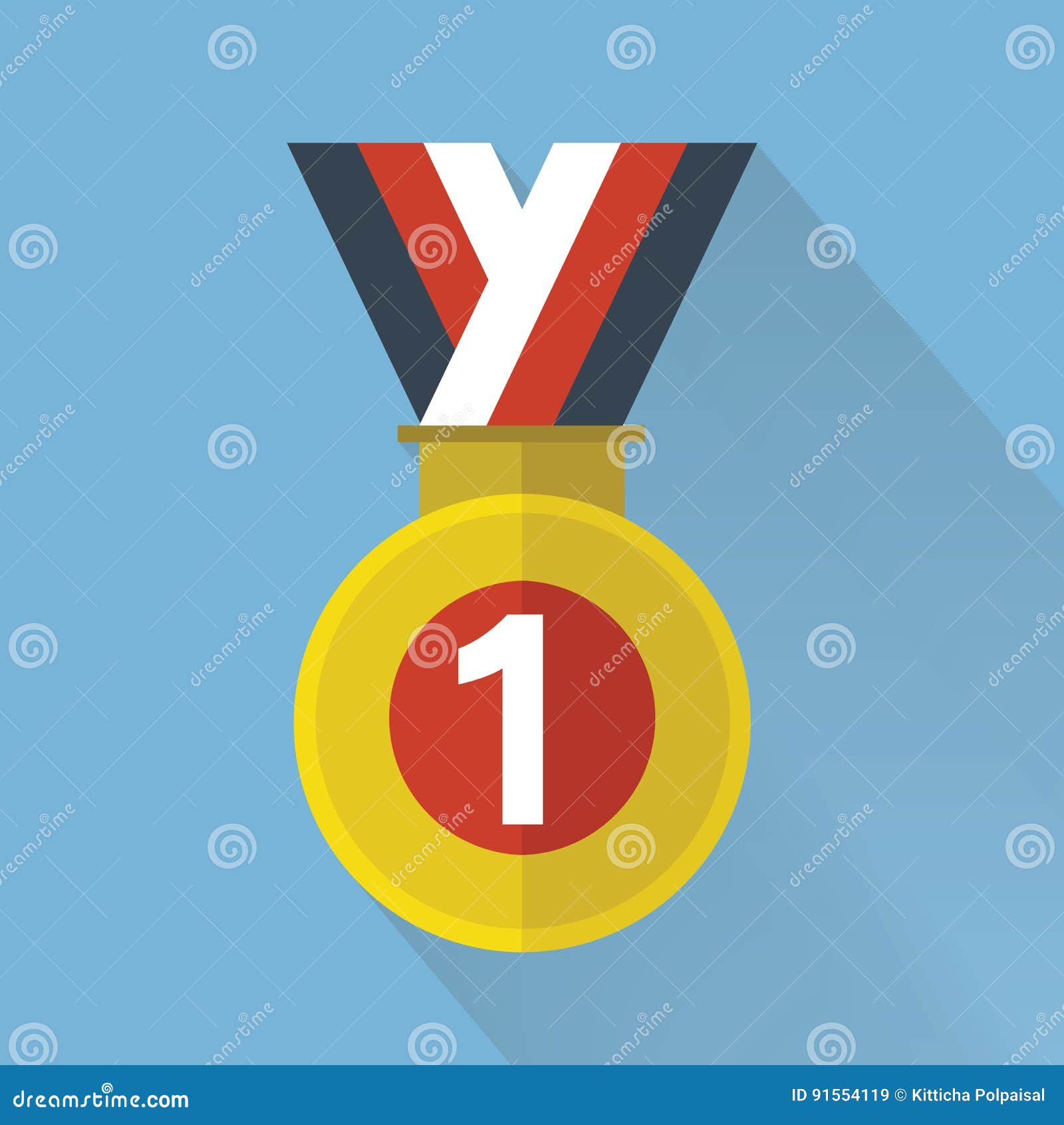 Ejemplo Plano Del Premio, Uno, Vector Ilustración del Vector ...