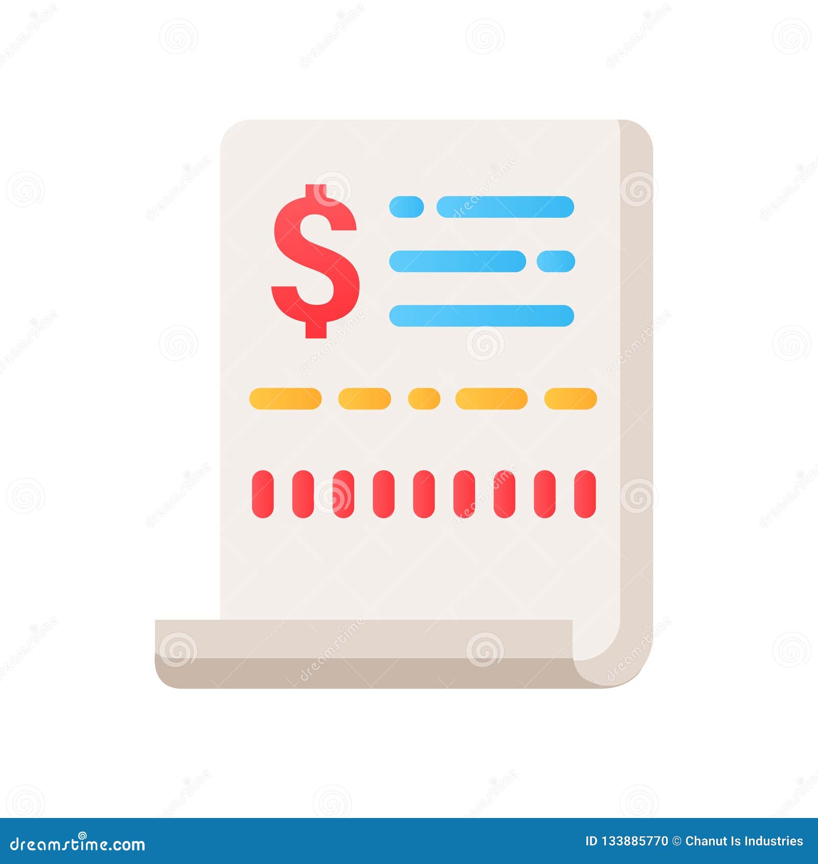 Ejemplo plano del recibo ilustración del vector. Ilustración de orden ...