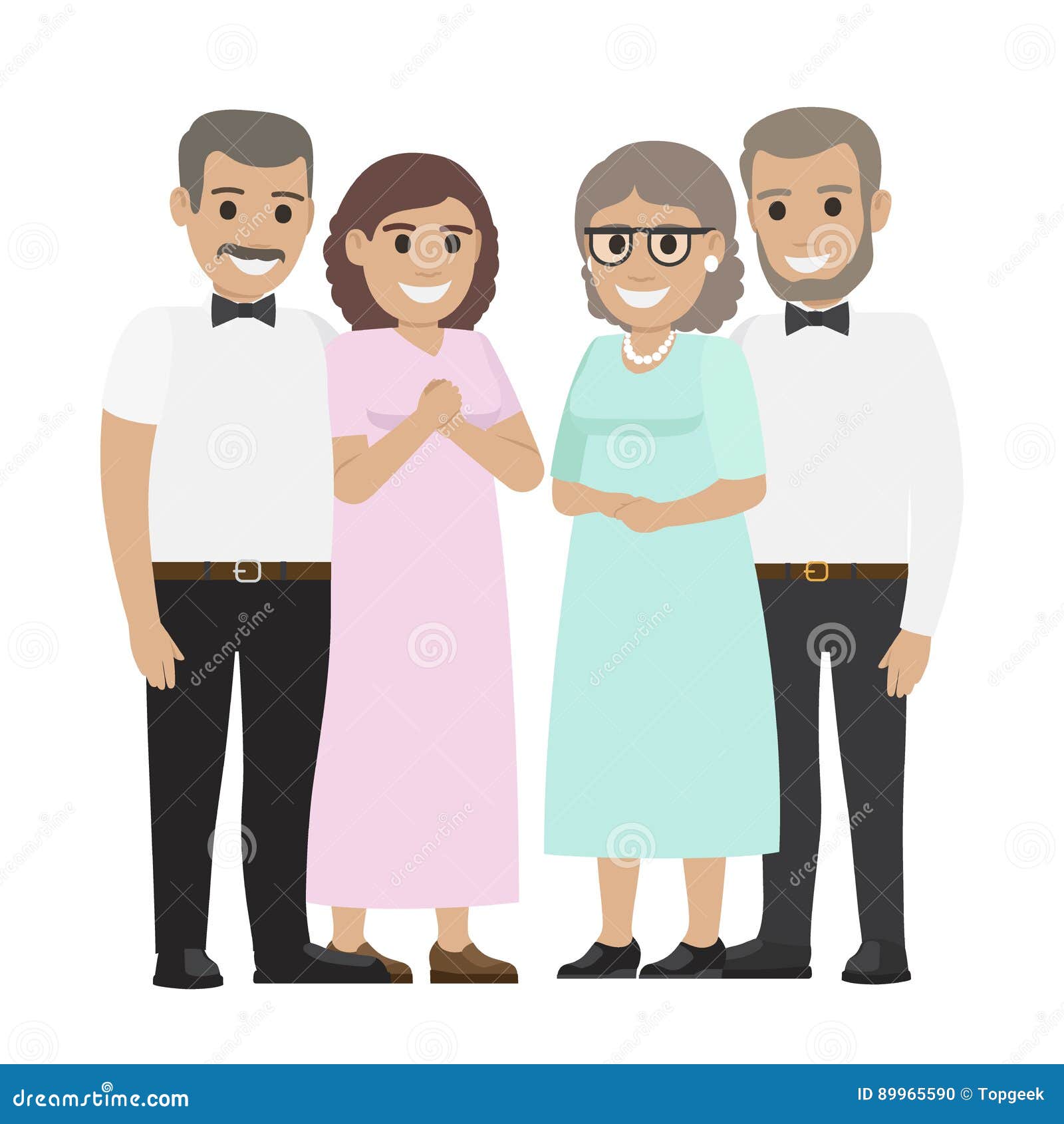 Ejemplo Plano Del Vector De Los Suegros Ilustración del Vector ...