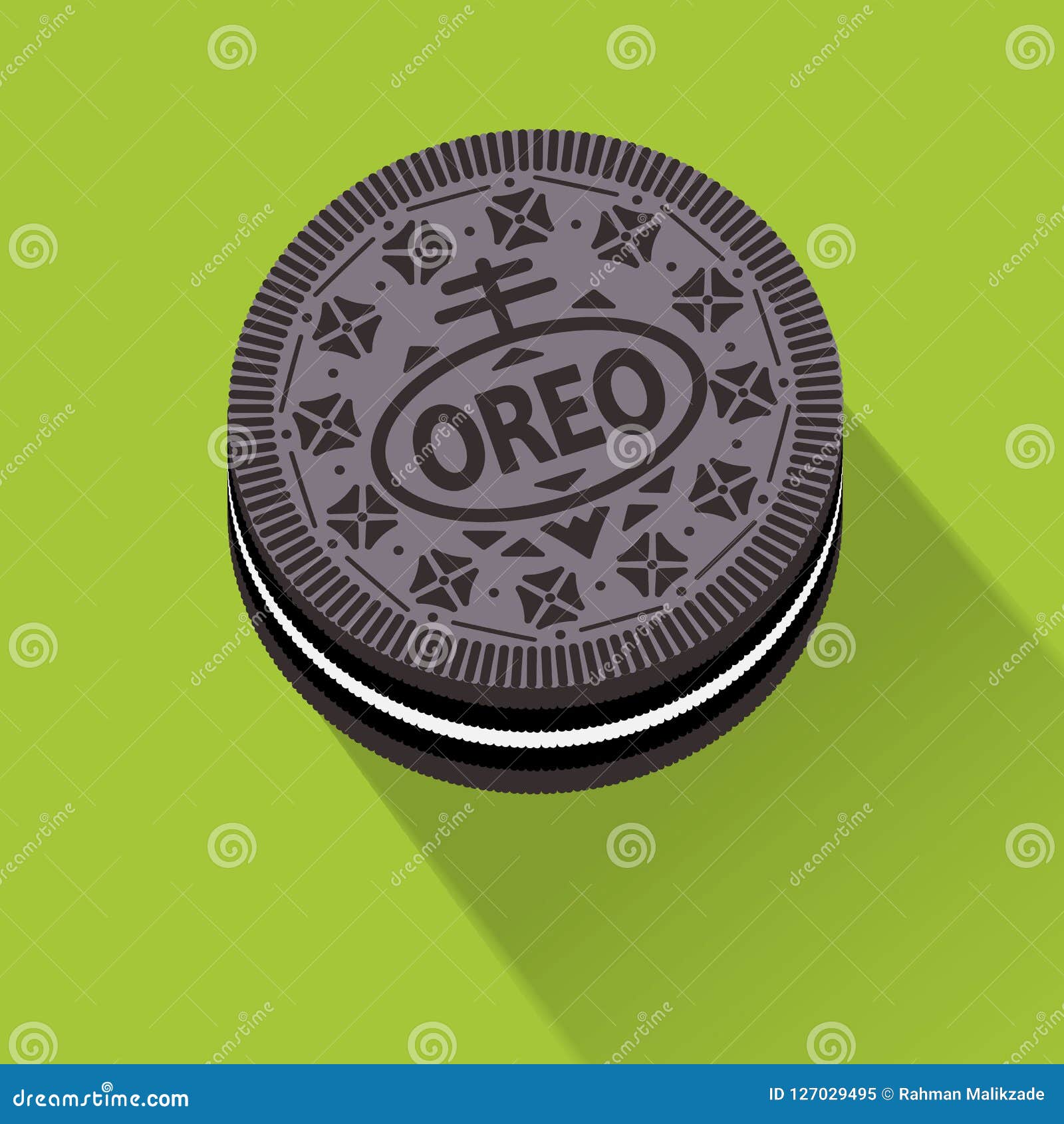 Ejemplo Plano Del Vector Del Oreo Del Chocolate Imagen editorial ...