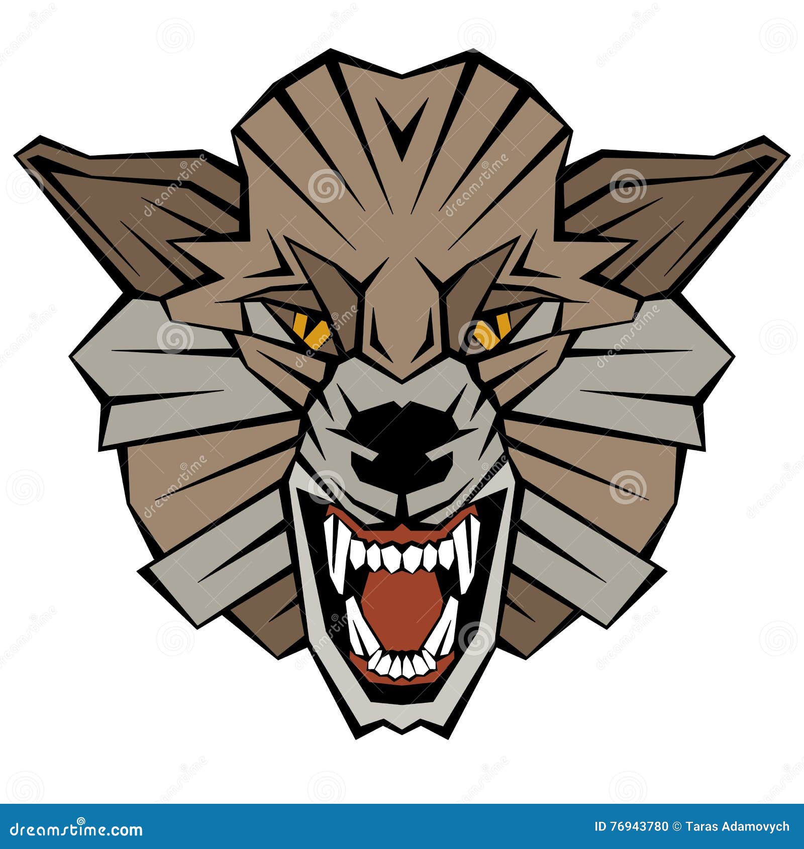 Ejemplo Principal Del Vector Del Lobo Estilizado Ilustración del Vector ...