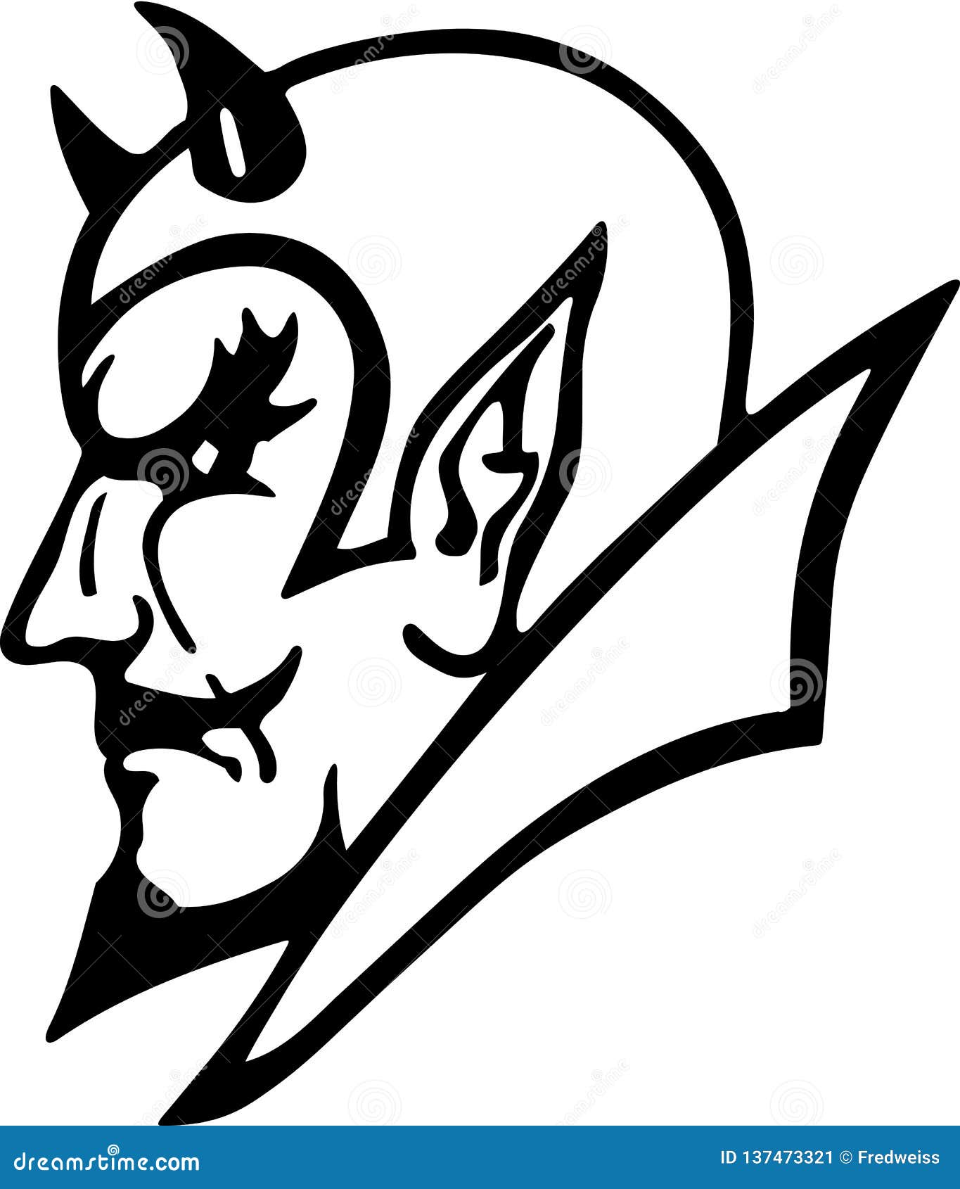 Ejemplo Principal Del Vector Del Diablo Ilustración del Vector ...