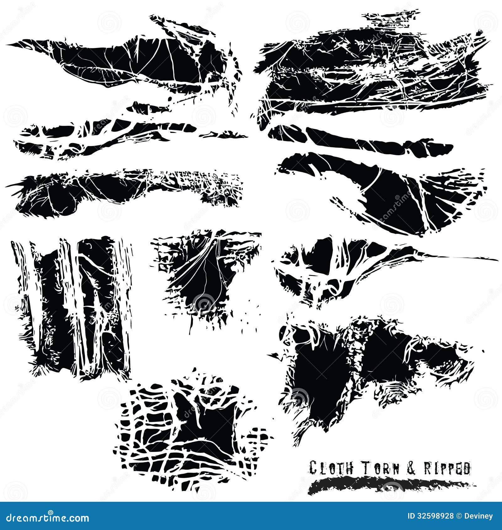 Ejemplo rasgado del paño ilustración del vector. Ilustración de ...