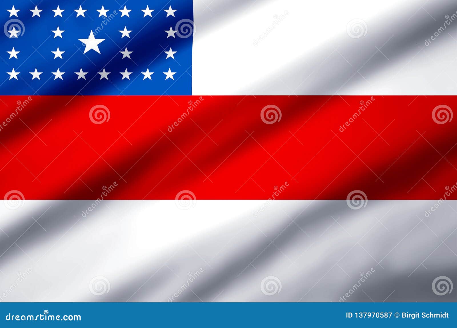 Ejemplo Realista De La Bandera De Amazonas Stock de ilustración ...