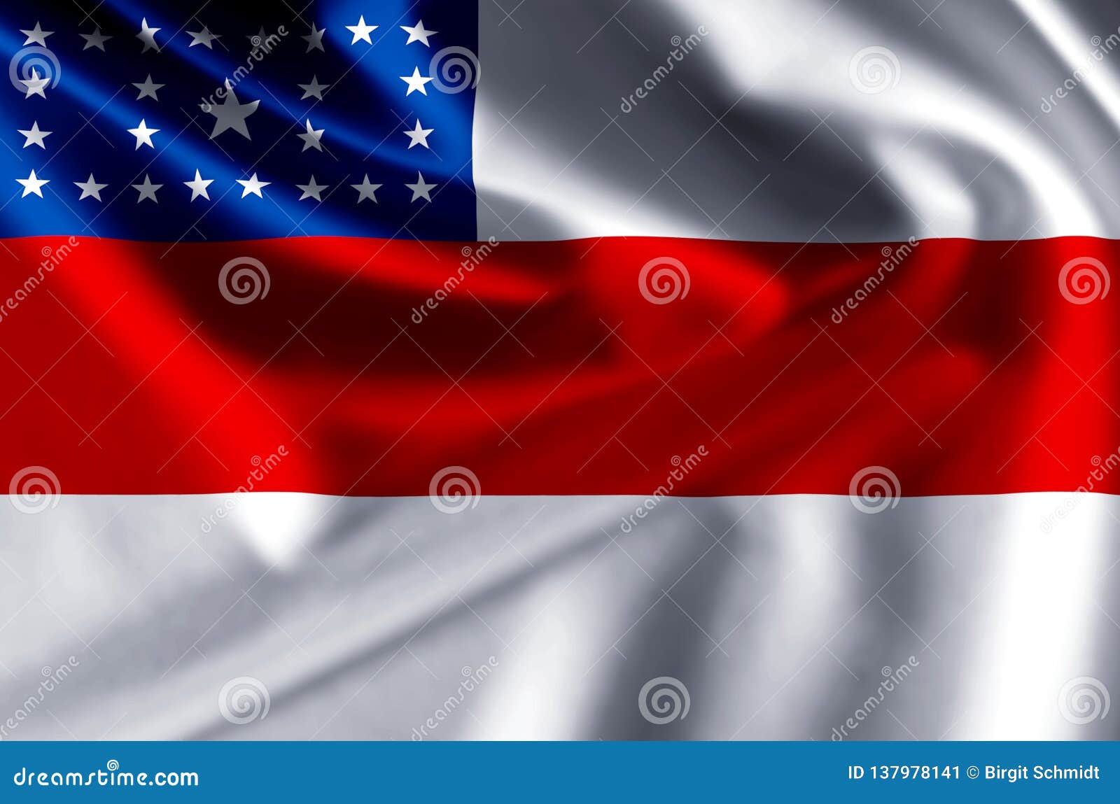 Ejemplo Realista De La Bandera De Amazonas Stock de ilustración ...