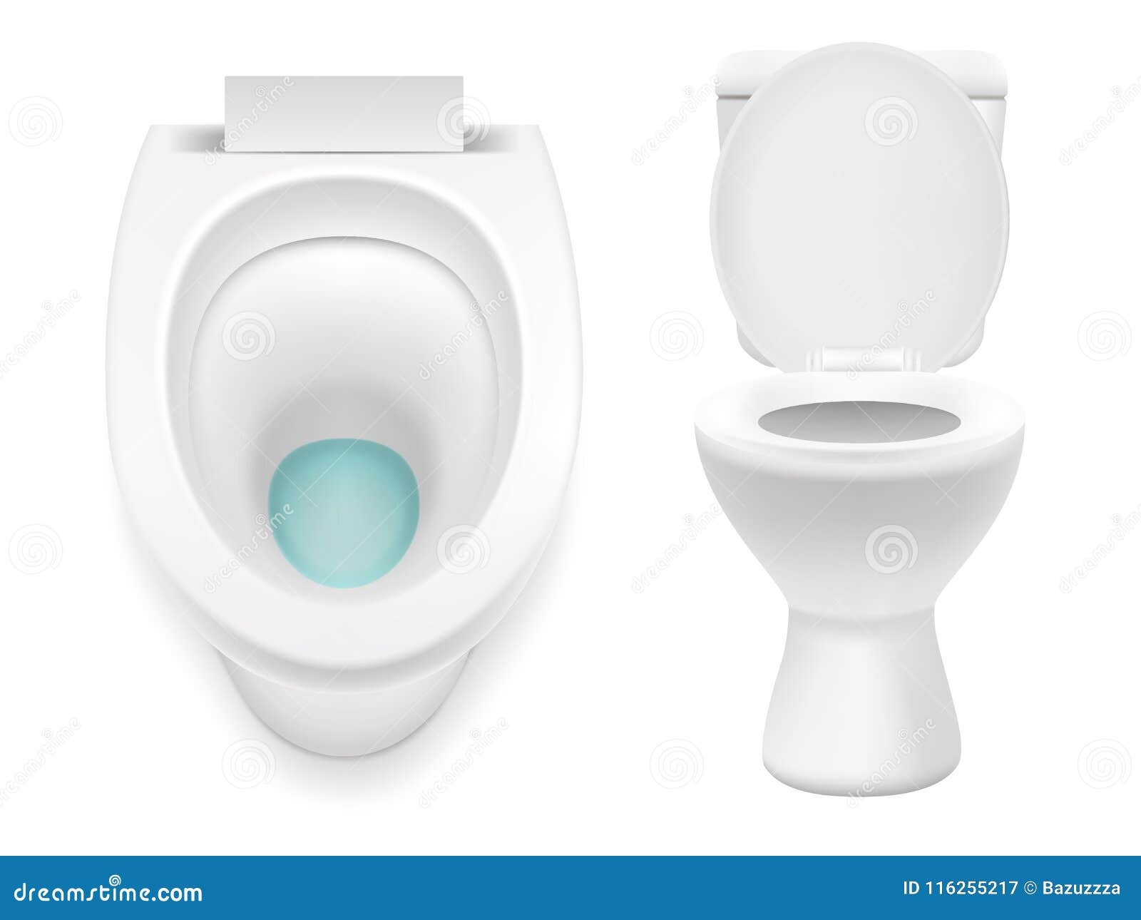 Ejemplo Realista Del Retrete Del Vector Determinado Blanco Del Icono ...
