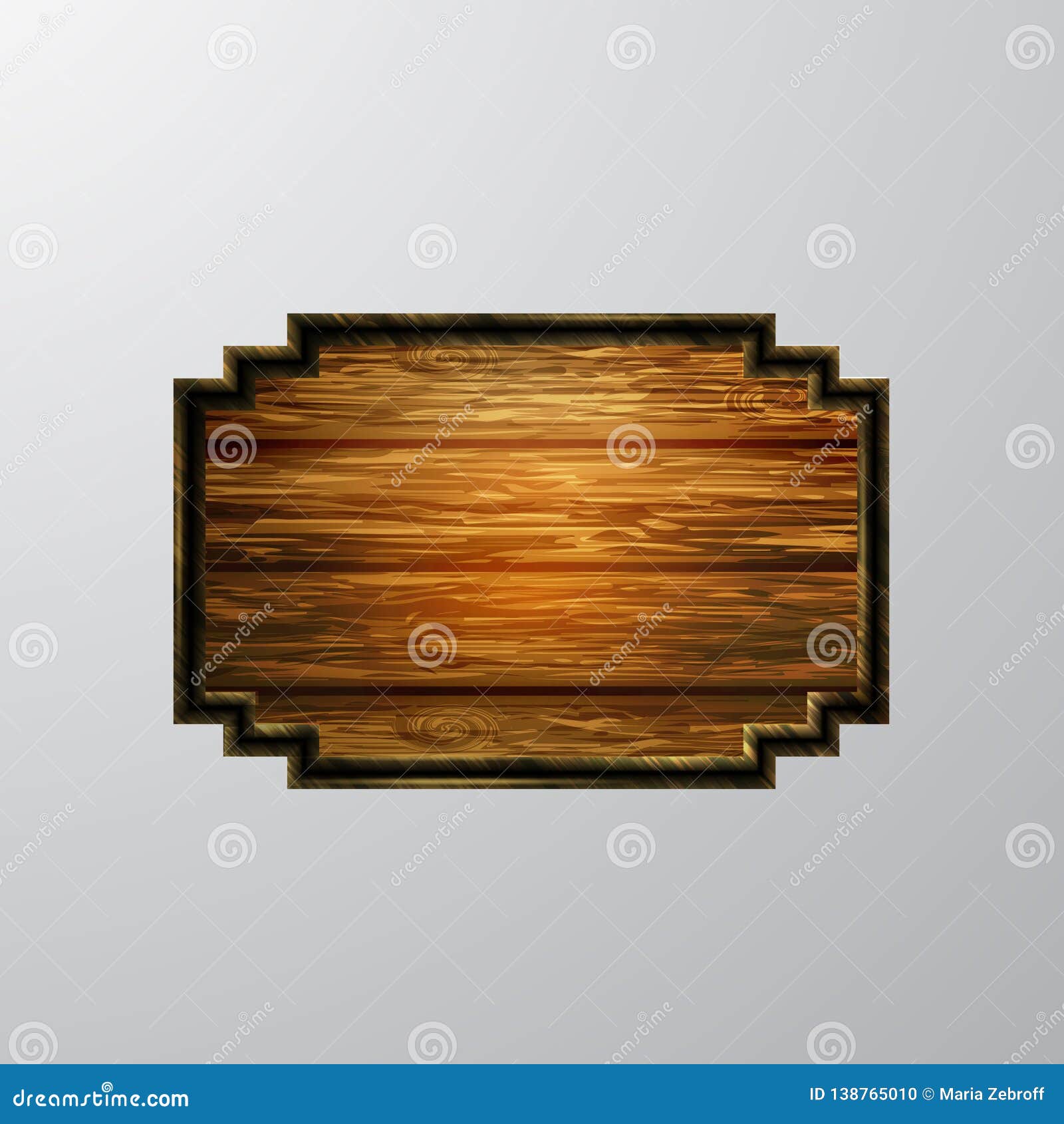 Ejemplo Realista Del Vector Del Letrero De Madera Ilustración del ...