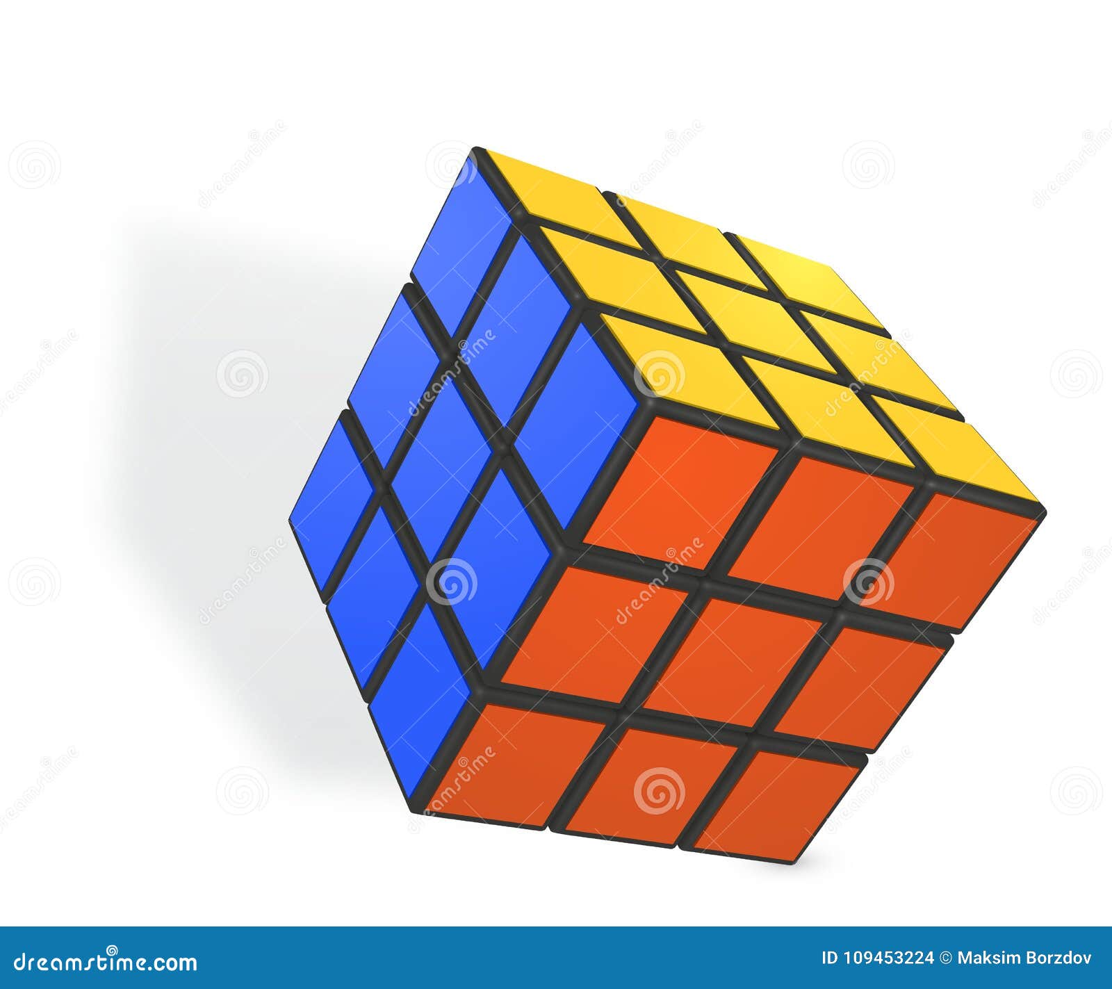 Ejemplo Realista Editorial Del Vector Del Cubo De Rubik S Imagen de ...