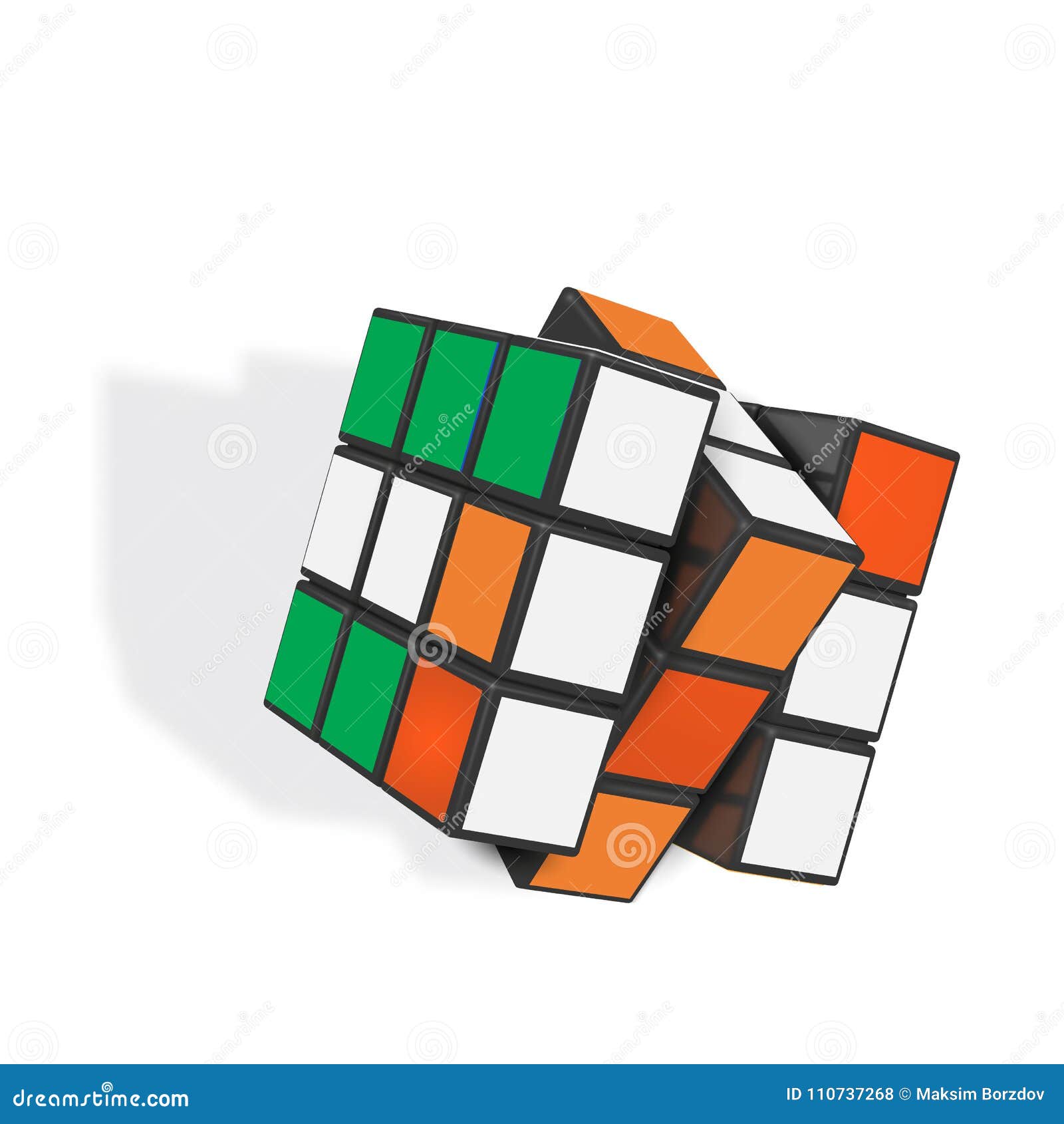 Ejemplo Realista Editorial Del Vector Del Cubo De Rubik S Foto de ...