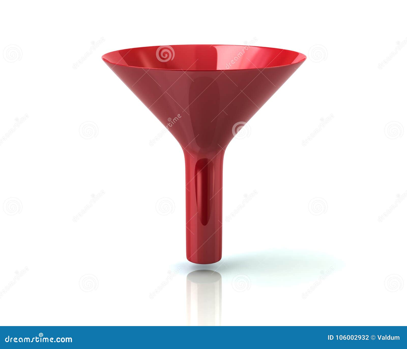Ejemplo rojo del embudo 3d stock de ilustración. Ilustración de ...